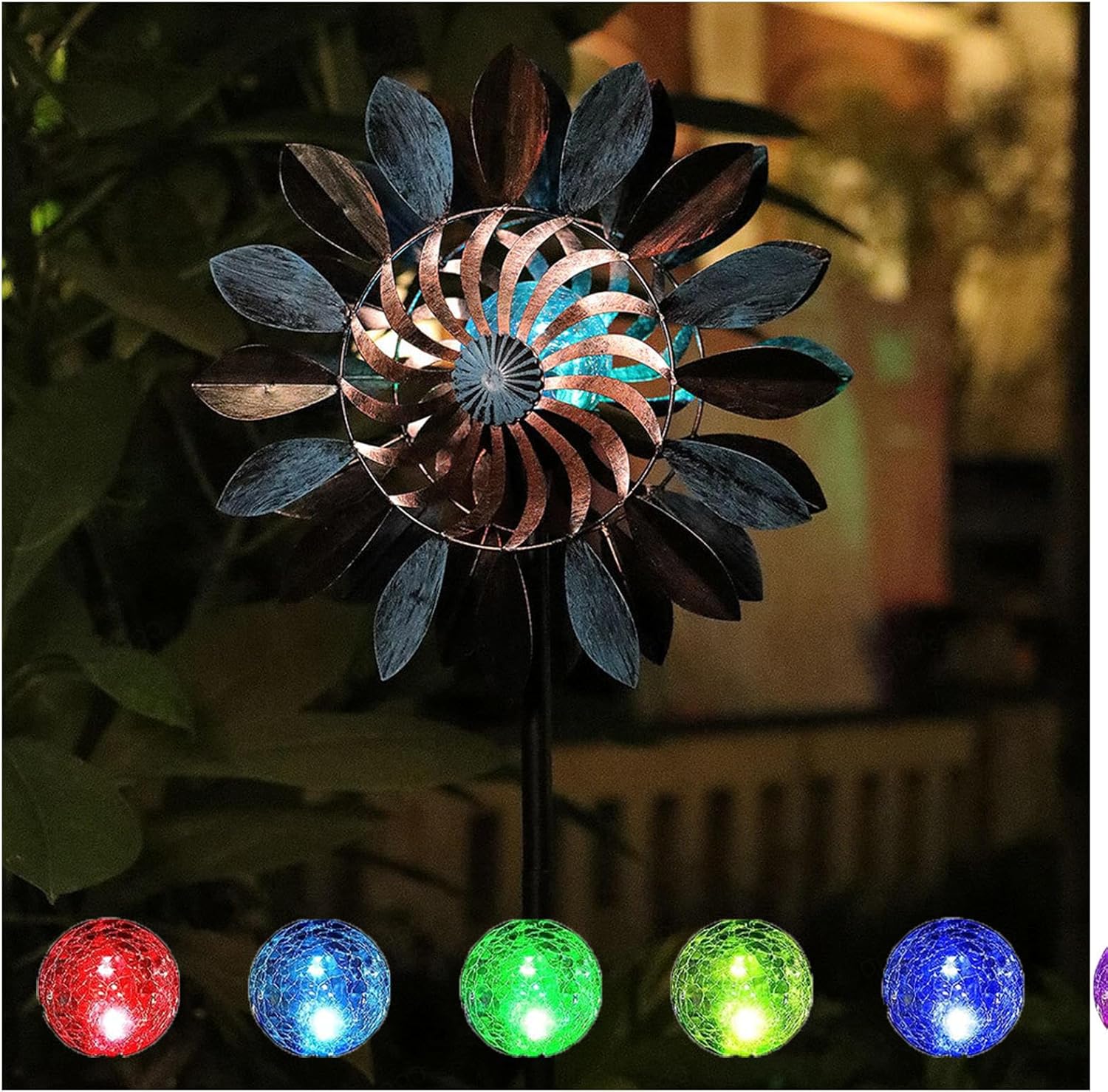 Amazon.com: 84in Wind Catcher, Metal Wind Sculptures, Color Led ...