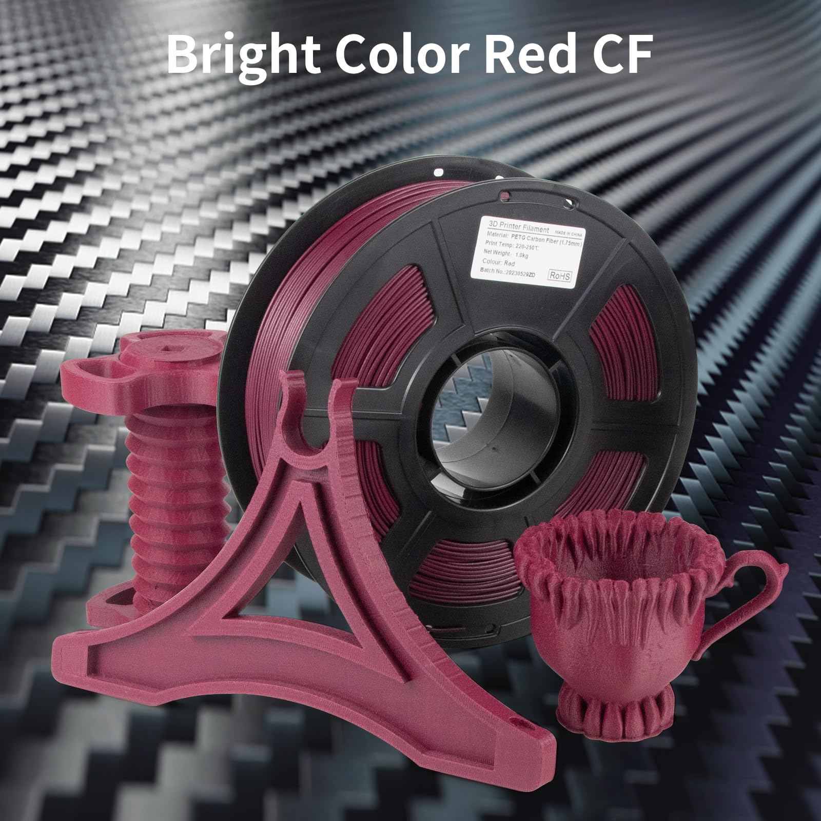 Snapklik.com : IEMAI Carbon Fiber PETG Filament 1.75mm, Wear-Resistant ...