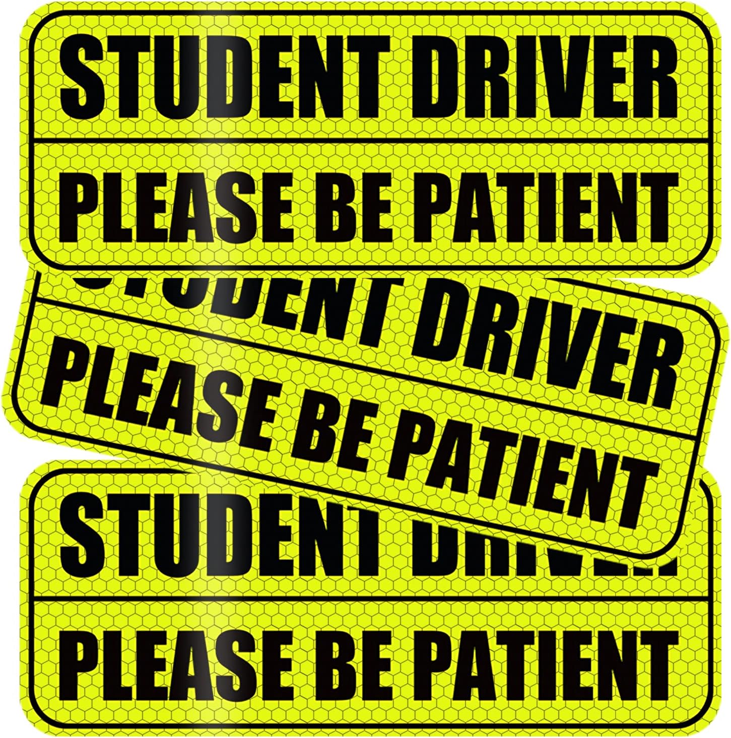 Amazon.com: Extra Thick Reflective Student Driver Car Magnet Signs ...