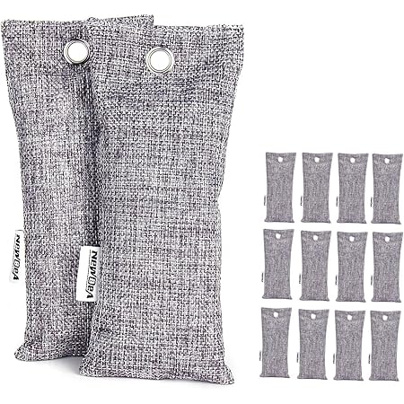 Amazon.com: Bamboo Charcoal Bags Odor Absorber 10x100g w Hooks. Nature ...