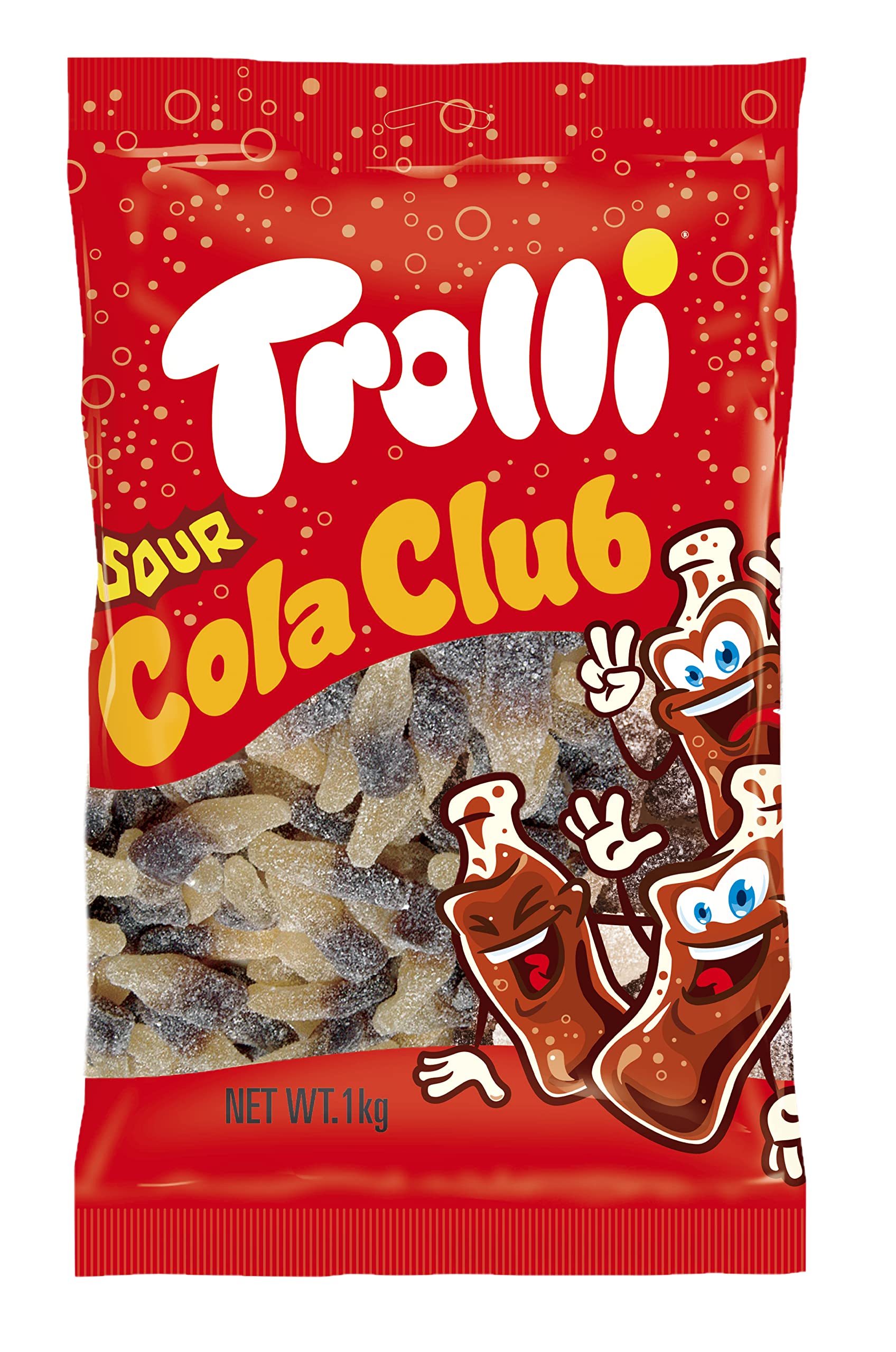 Trolli Sour Cola 1KG – Tangy Cola-flavoured Gummy Bottles : Amazon.com ...