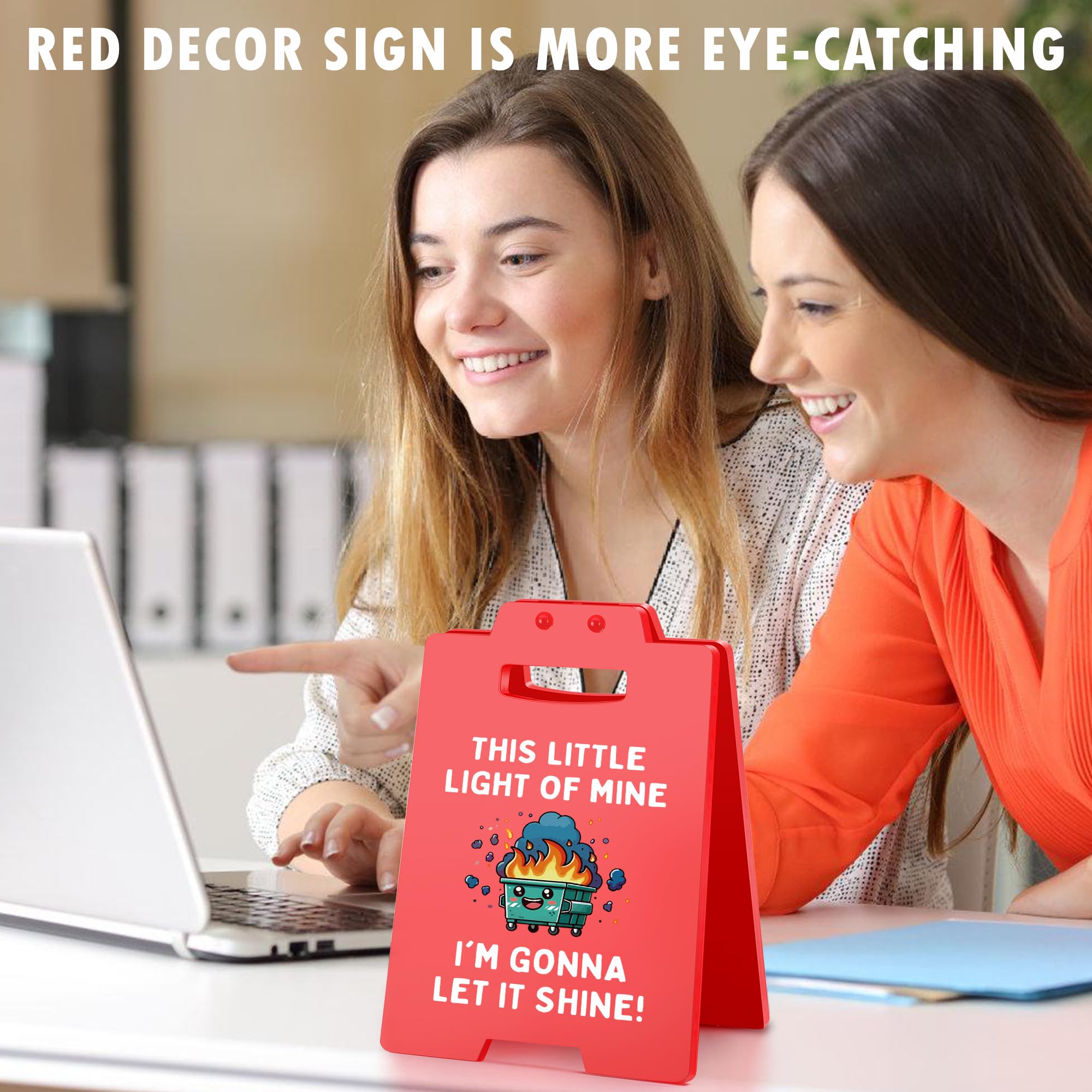 Snapklik.com : Funny Dumpster Fire Desk Accessories Sign Christmas ...