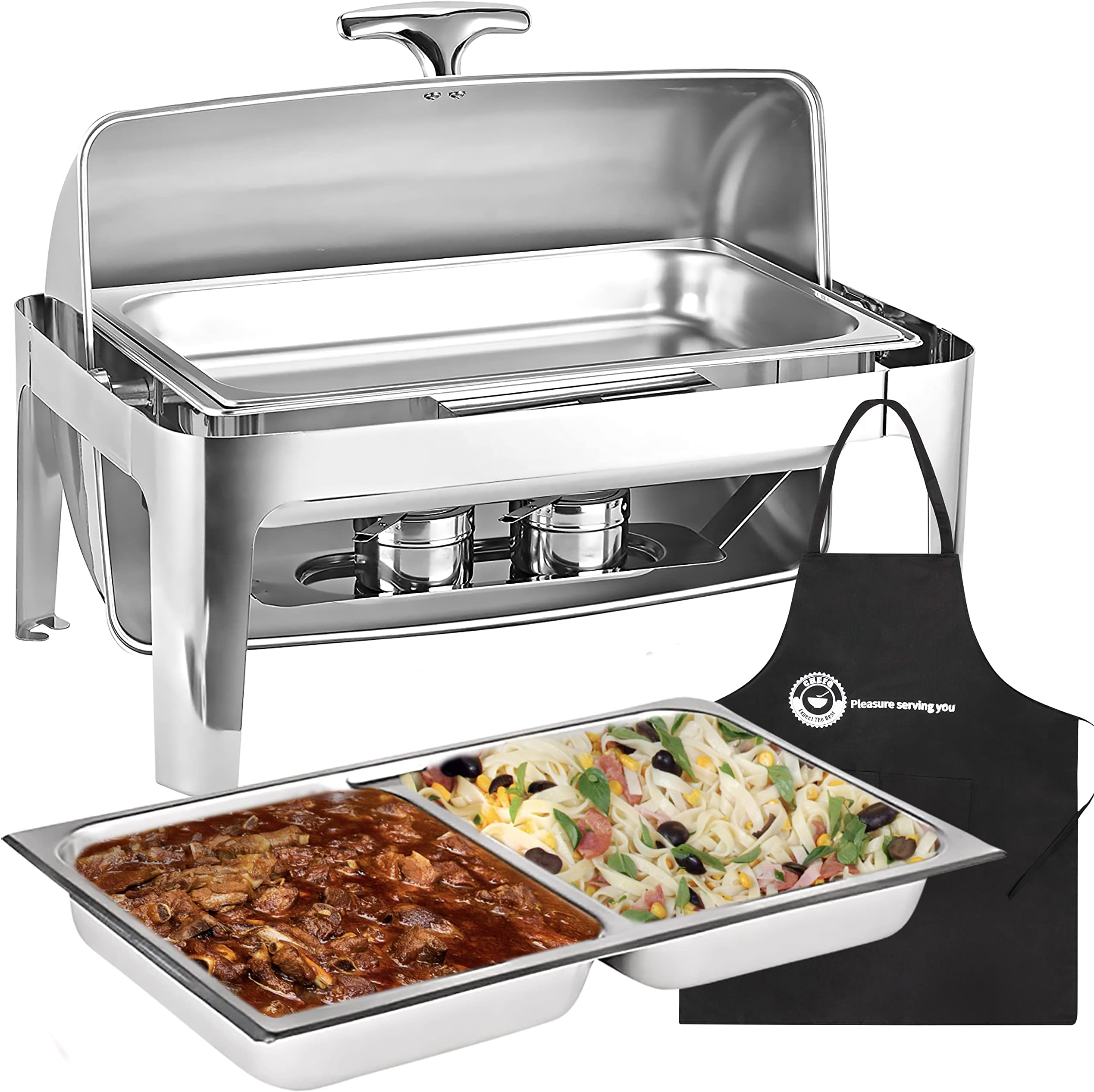 Amazon.com: Restlrious Chafing Dish Buffet Set Stainless Steel 8 QT ...