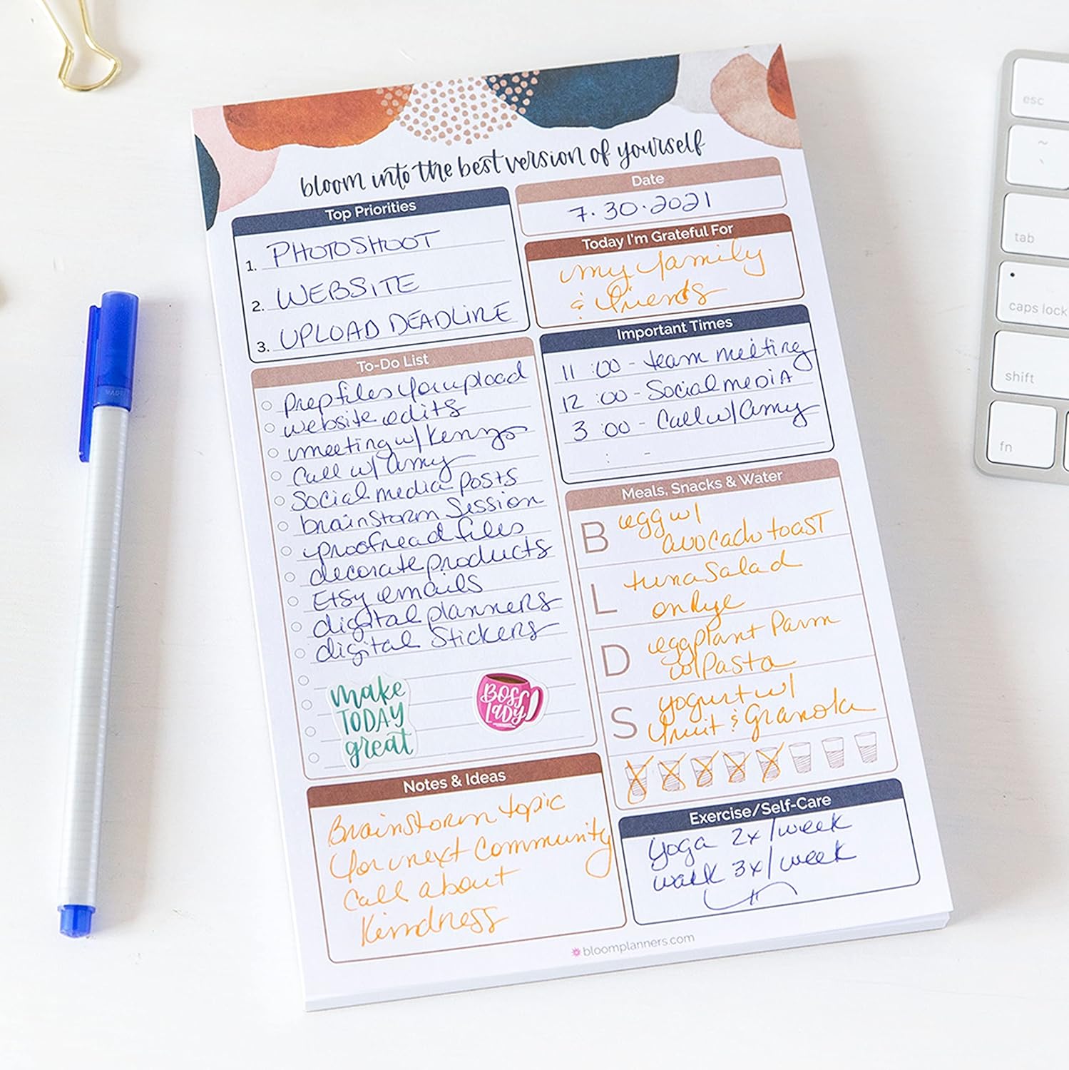 Buy bloom daily planners Daily Planning System Tear Off to-Do Pad ...