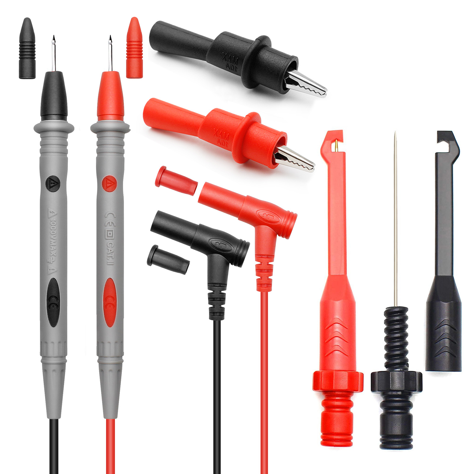 Watch Test Leads Kit with Alligator Clips & Wire Piercing Probe on ...