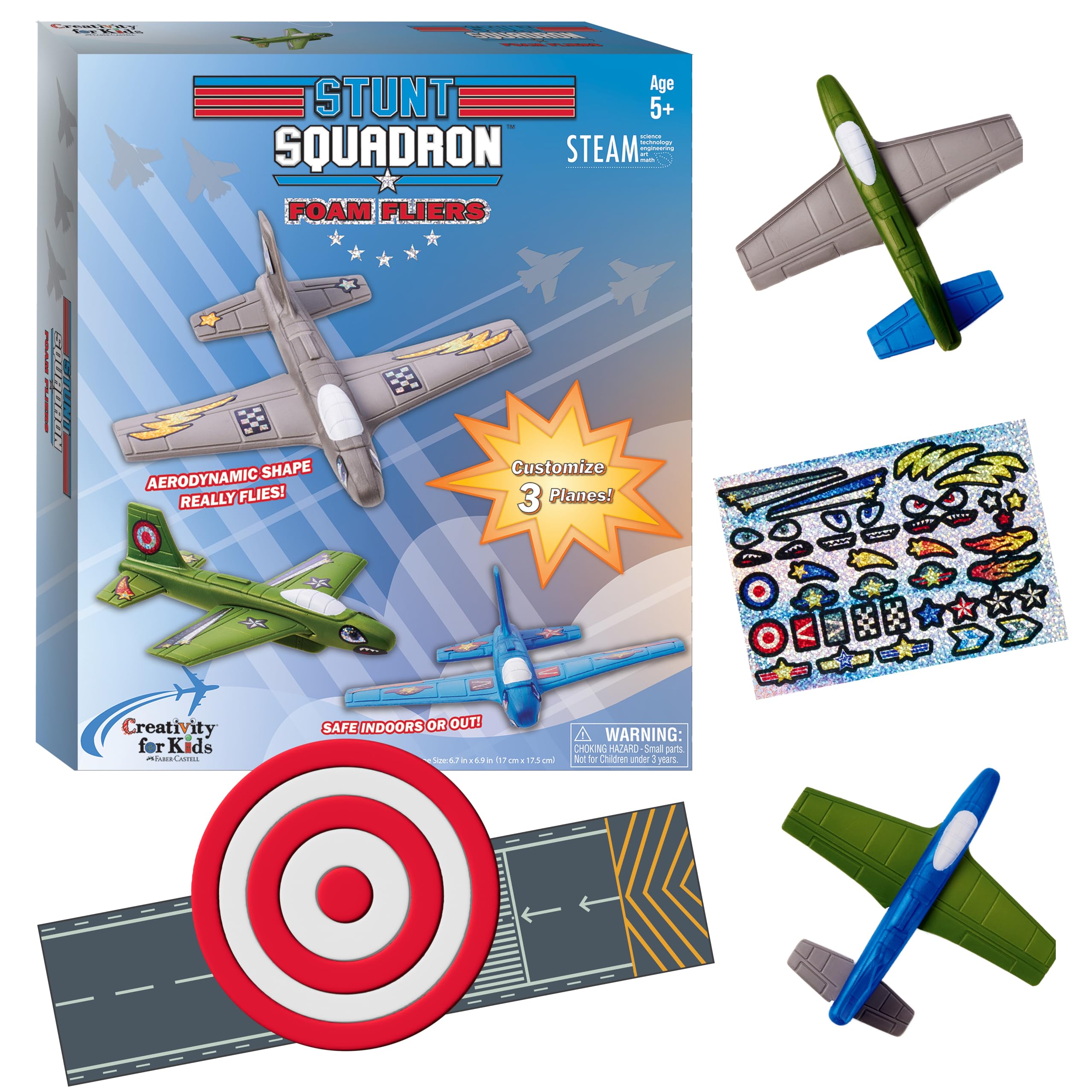 Amazon.com: Creativity for Kids Stunt Squadron Foam Fliers: Makes 3 Airplane Toys for Kids ...