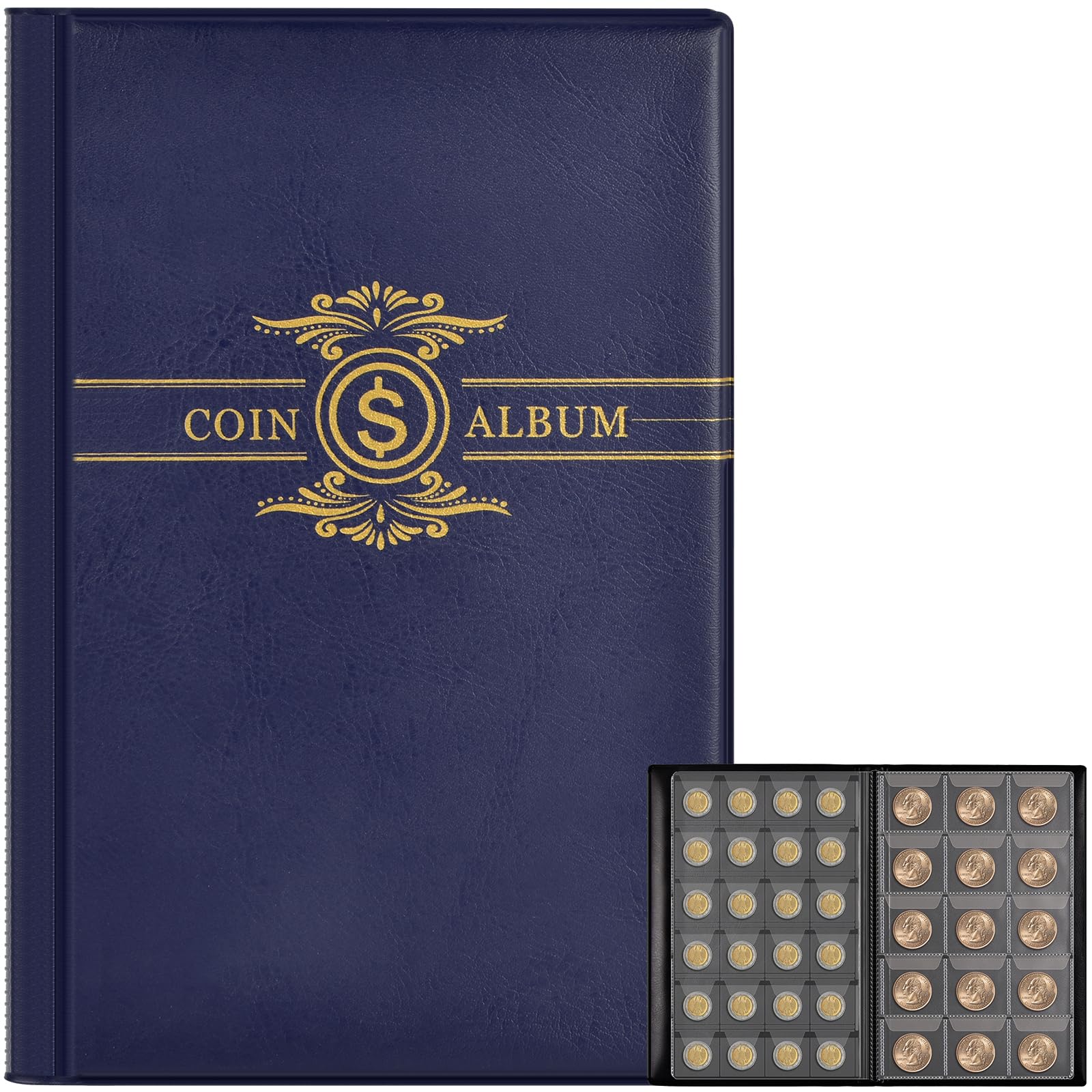 Amazon.com: Coin Collection Book Supplies Holder Album for Collectors ...