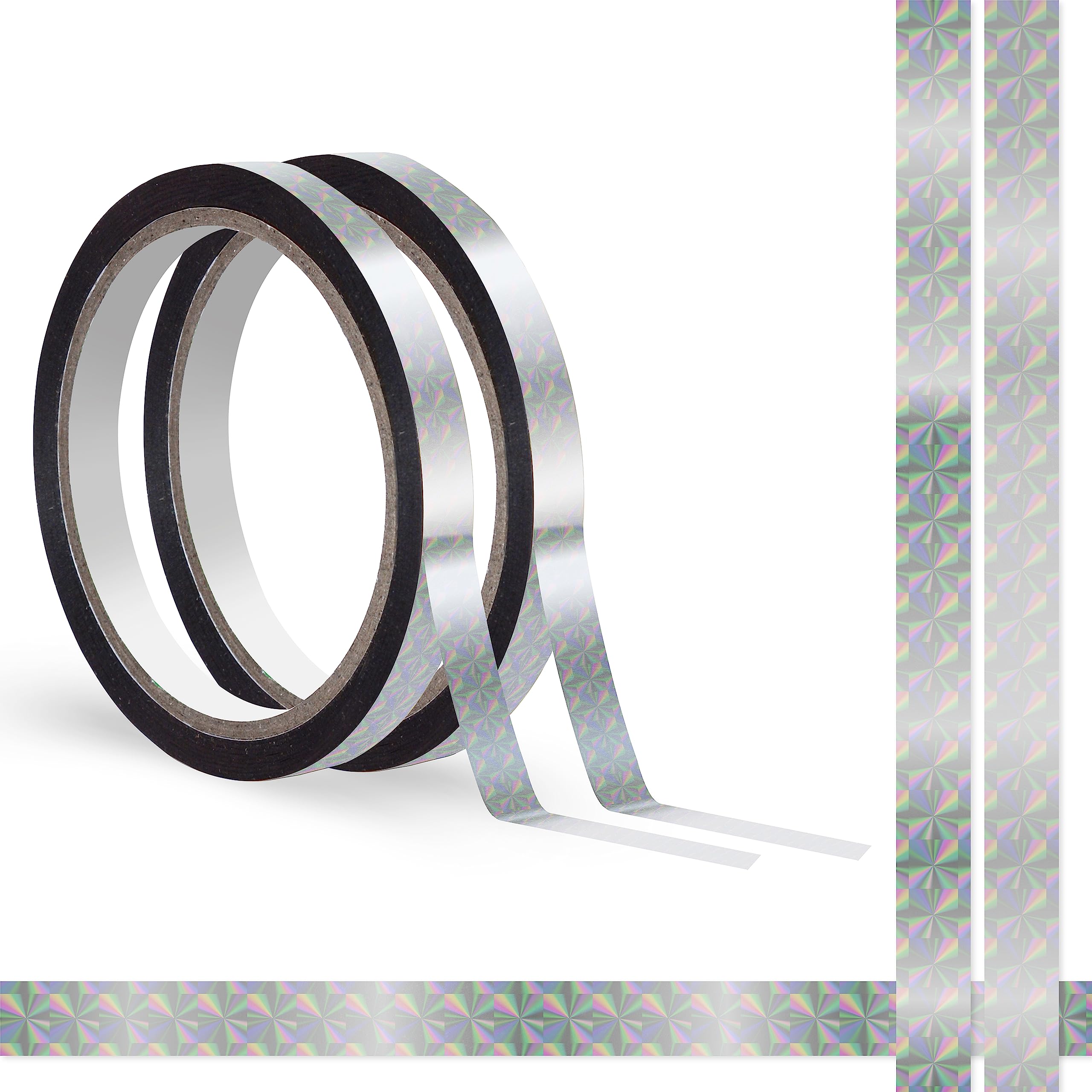 Snapklik.com : 110 Yard Holographic Silver Graphic Tape, Sparkle ...