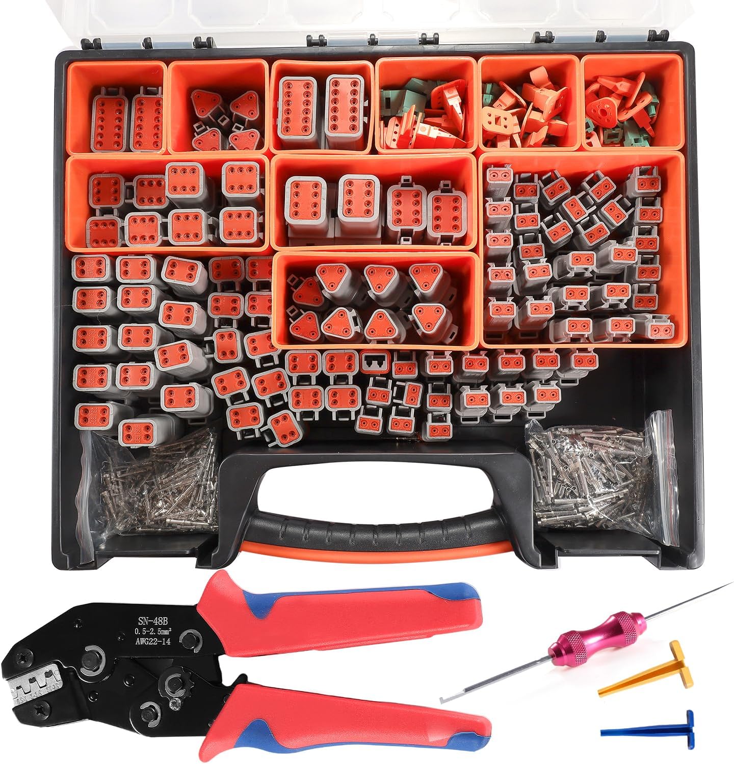 Amazon.com: Knoweasy 338pcs DT Deutsch Connector Kit - 2/3/4/6/8/12 Pin ...