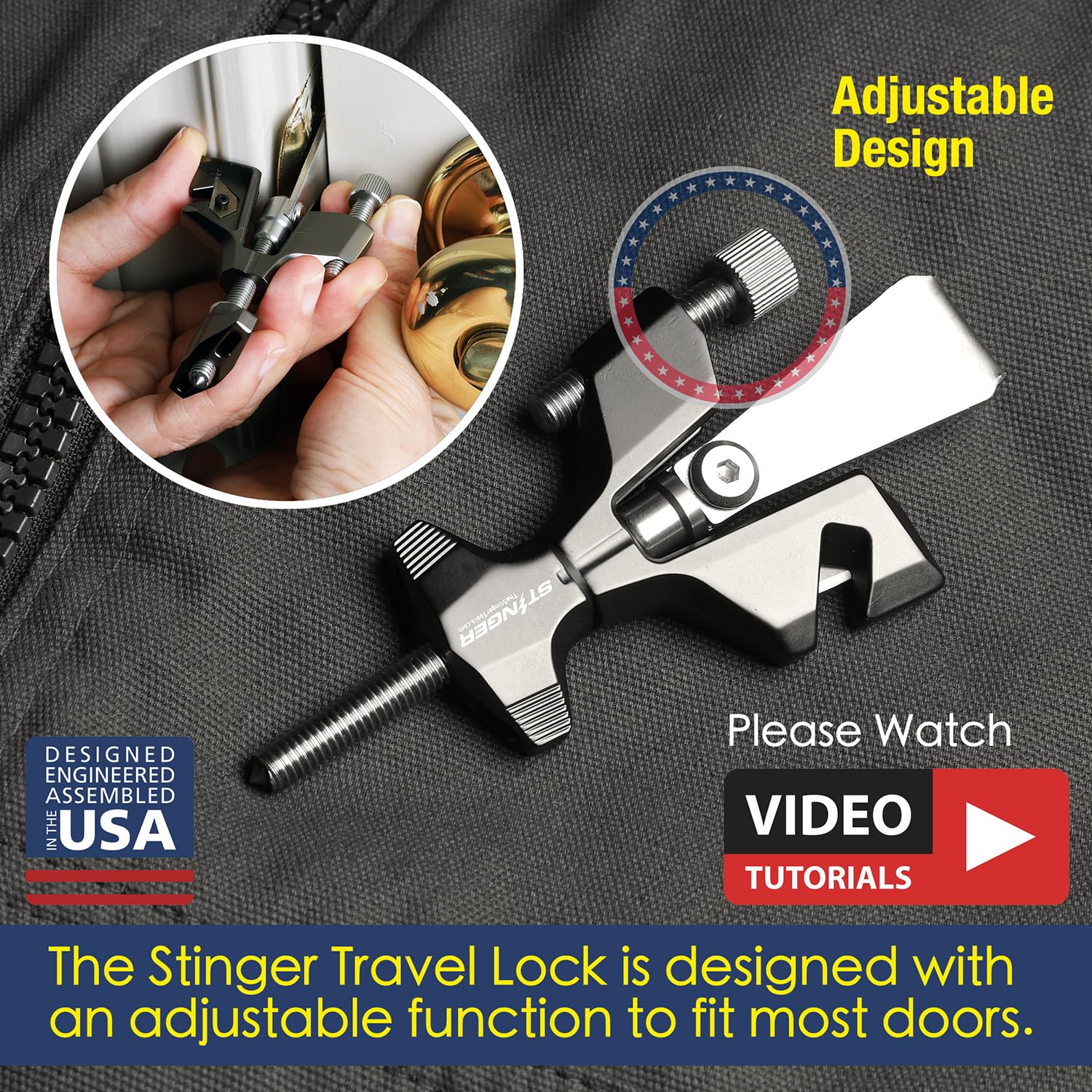 Snapklik.com : Stinger USA Portable Door Lock Hotel Door Locks For ...