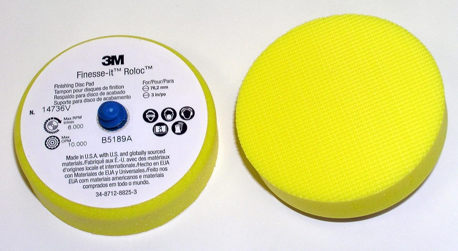 3M Finesse-it Roloc Finishing Disc Pad 14736V, 3 in Firm, 12 per case : Amazon.co.uk: Business ...