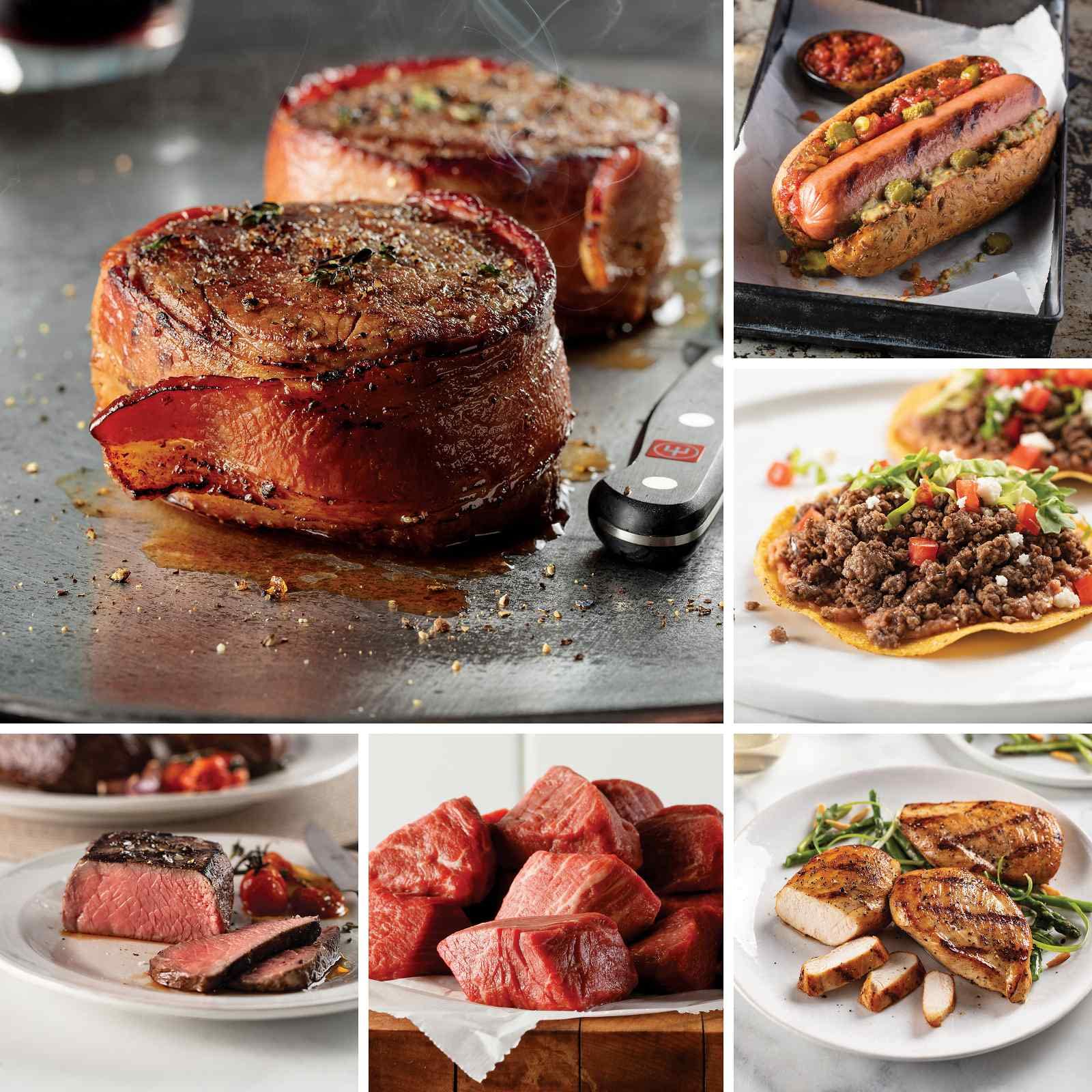 Buy Omaha Steaks Perfect Protein Gift Pack (Bacon-Wrapped Filet Mignons ...