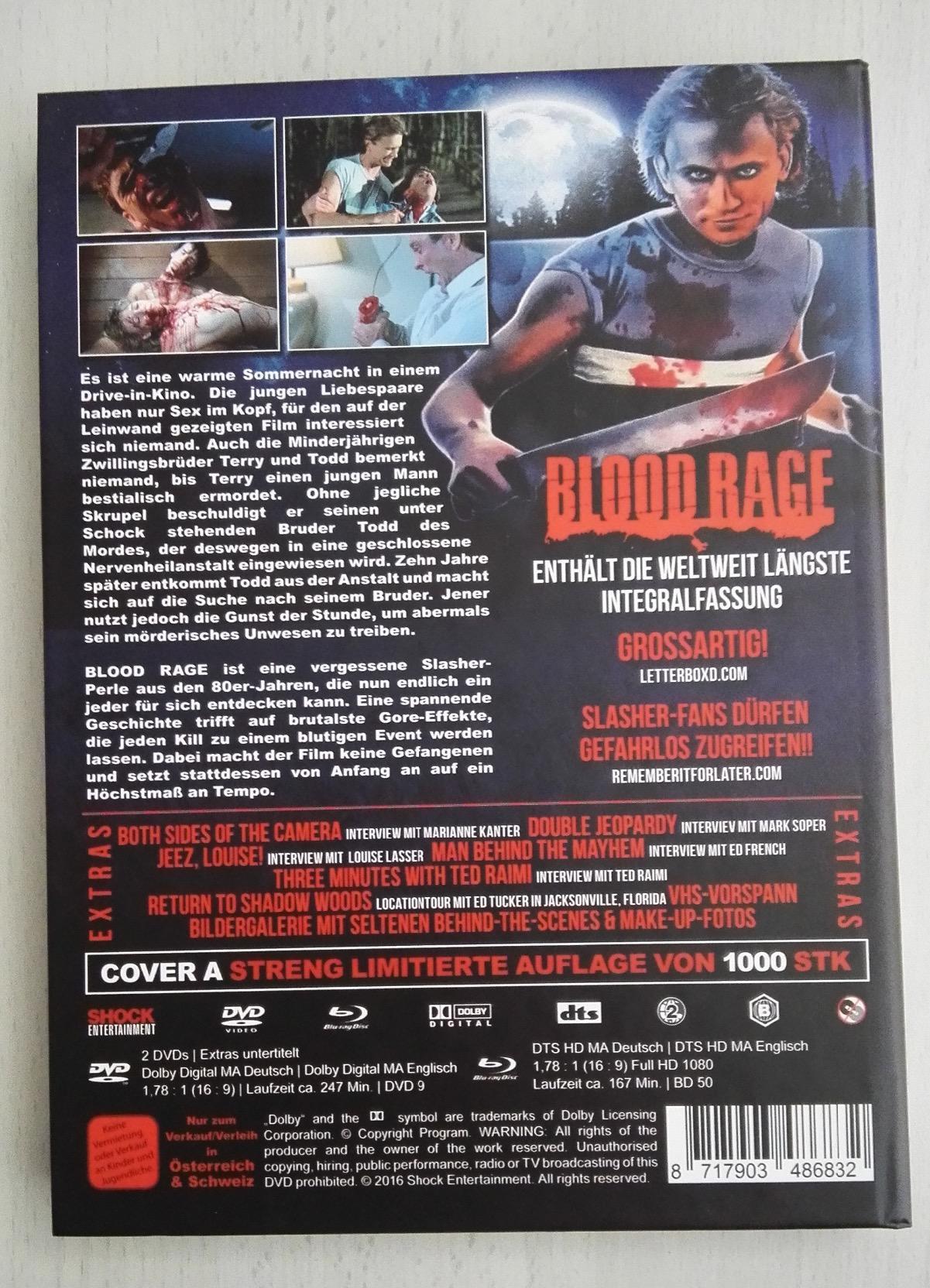 Blood Rage - Uncut/Mediabook (+ 2 DVDs) [Blu-ray] [Limited Edition ...