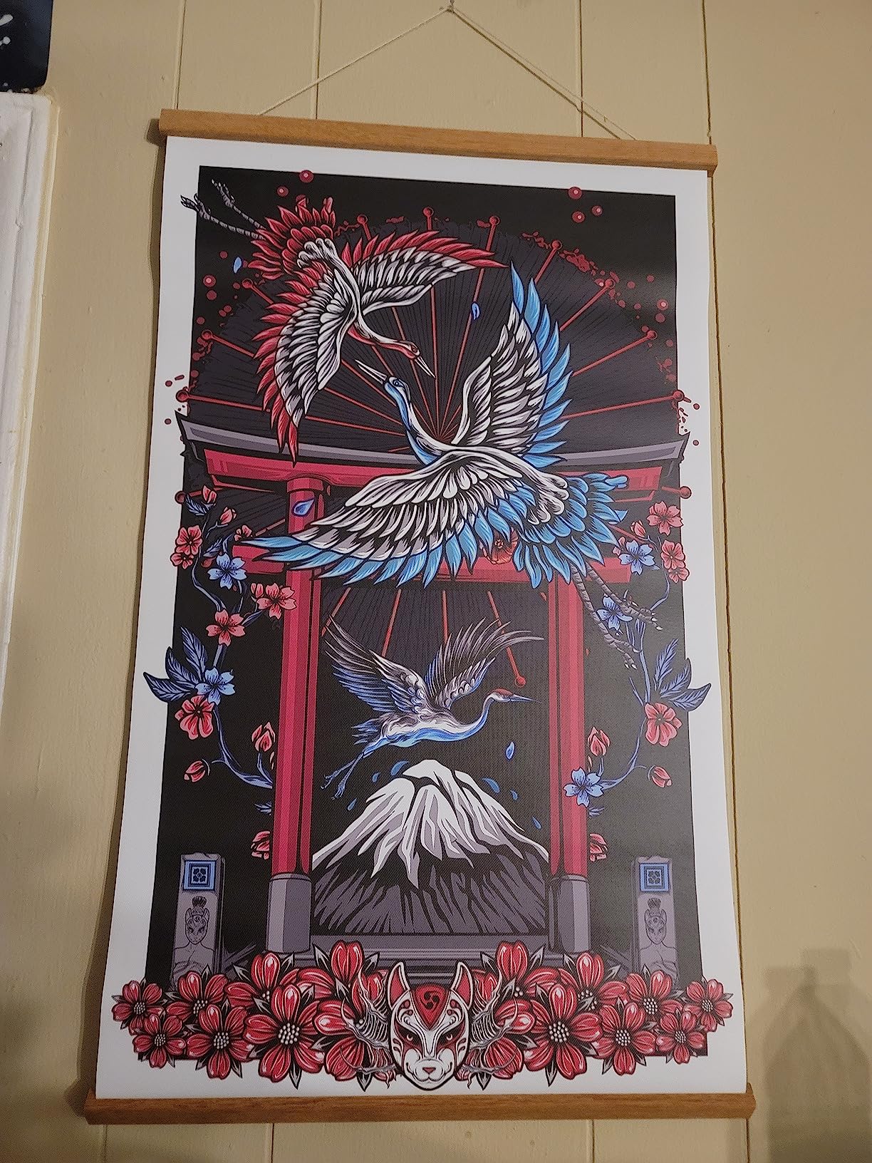 Amazon.com: SAGUEYU Japanese Wall Art Vintage Toji Ukiyo-e Sakura ...