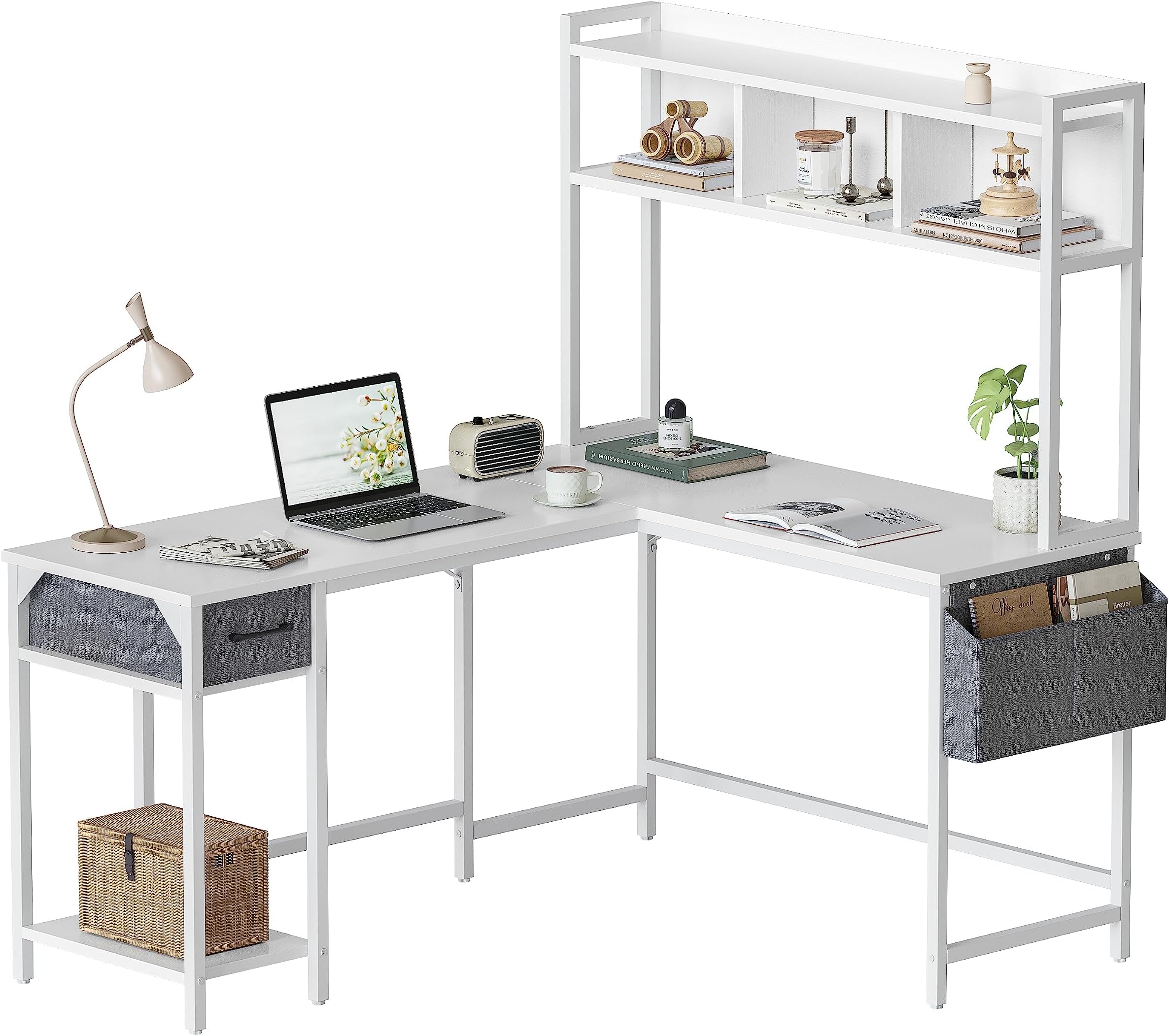 ODK Corner Desk, Reversible L Shaped Desk with Monitor Stand, Office ...