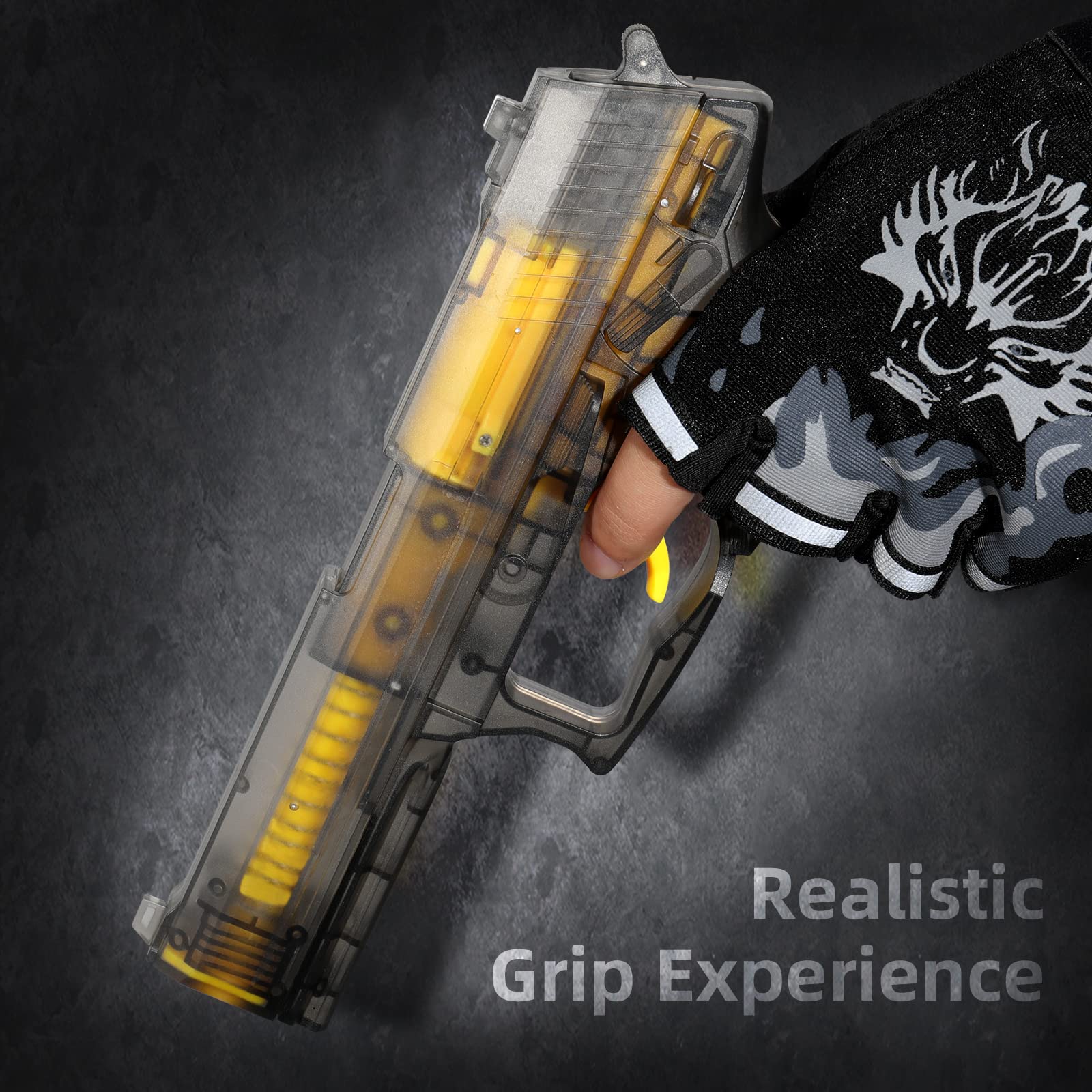 YOOYID Toy Gun Shell Ejection Pistol with Magazine Bullets, Yellow ...