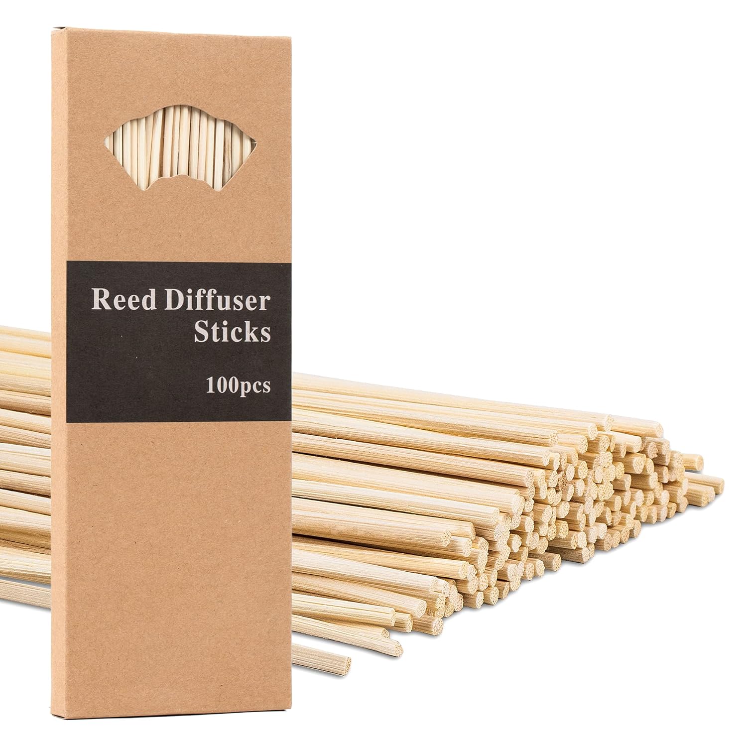 M&H 100PCS Reed Diffuser Sticks, 10 Inch Natural Rattan Wood Sticks ...