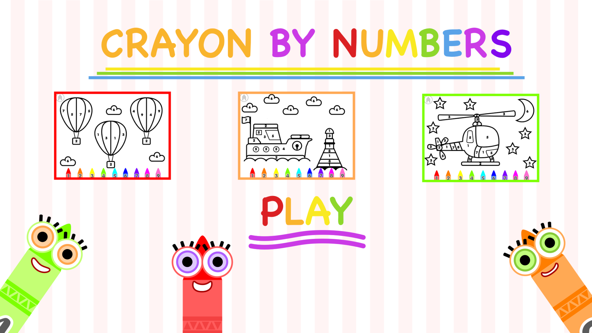 Crayon By Numbers - color pictures and have fun - Kids educational game ...