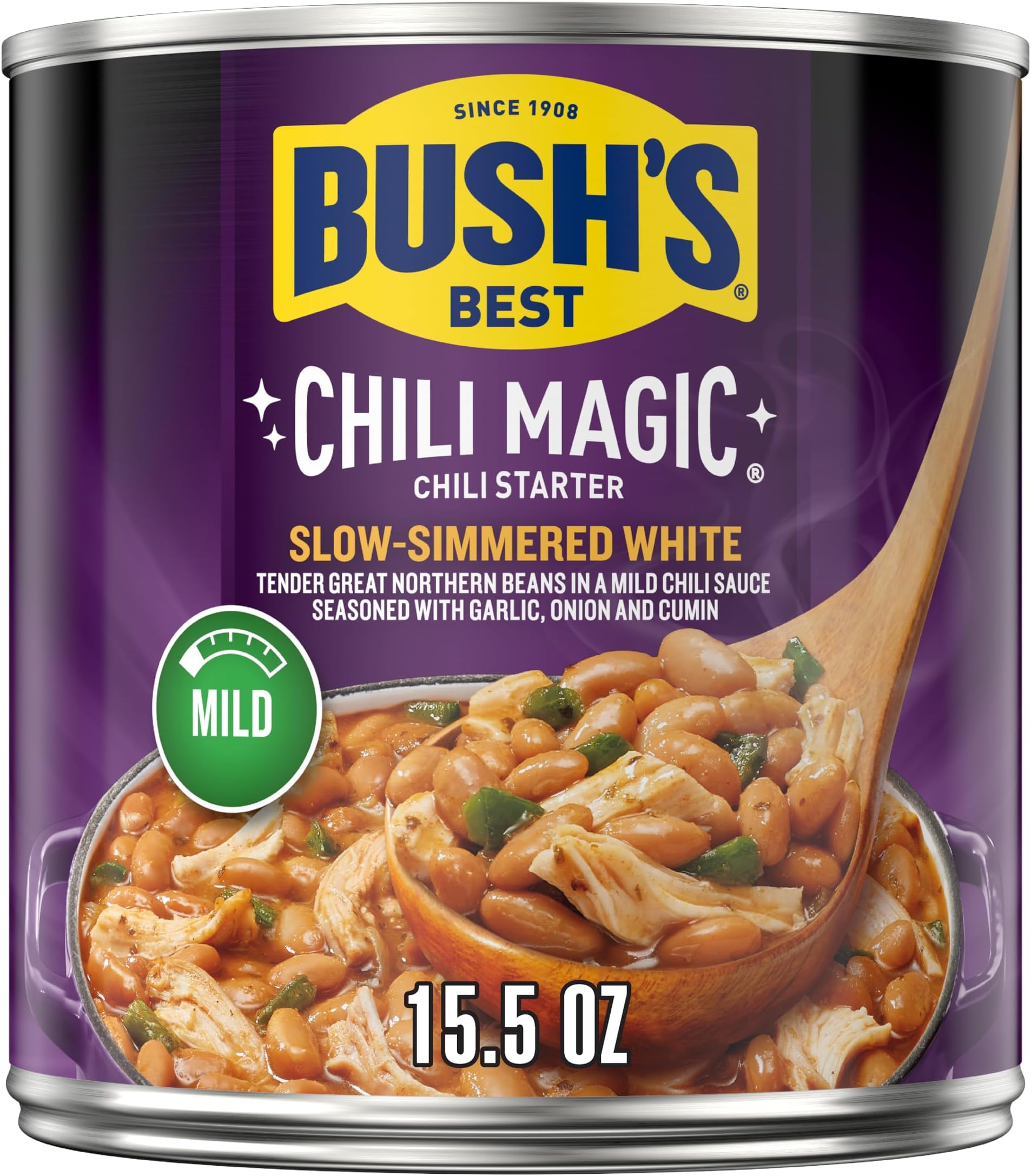 Amazon.com : BUSH'S BEST Canned Slow-Simmered White Chili Magic Starter ...