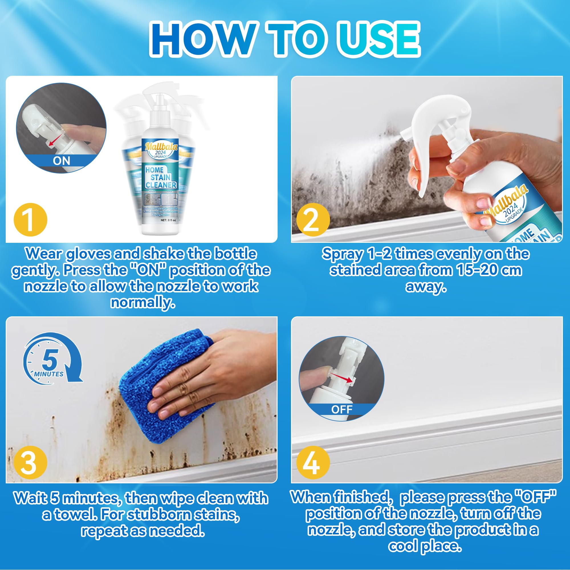 Snapklik.com : Wall Cleaner Spray, Multipurpose Home Stain Remover ...