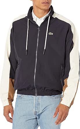 Lacoste Men's Colorblocked Adjustable Jacket at Amazon Men’s Clothing store