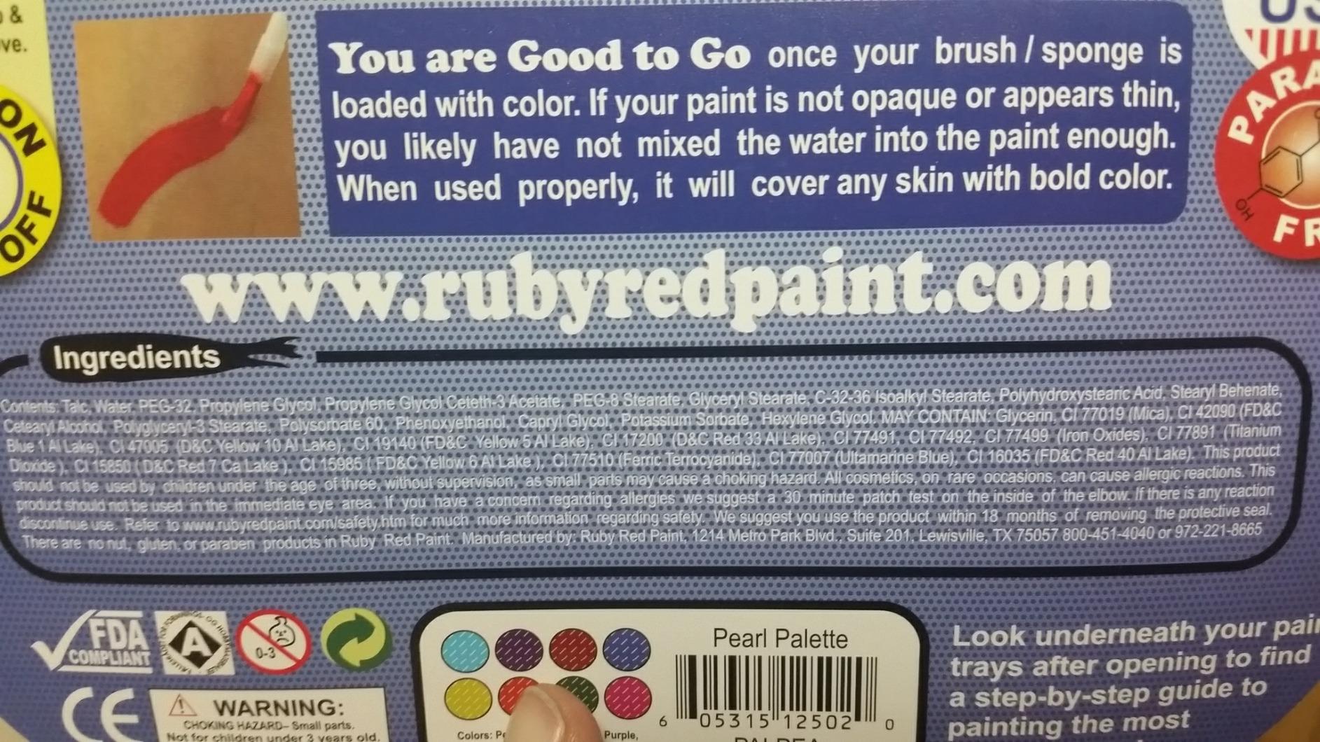Amazon.com: Ruby Red Face Paint Kit, Pearl: Posters & Prints