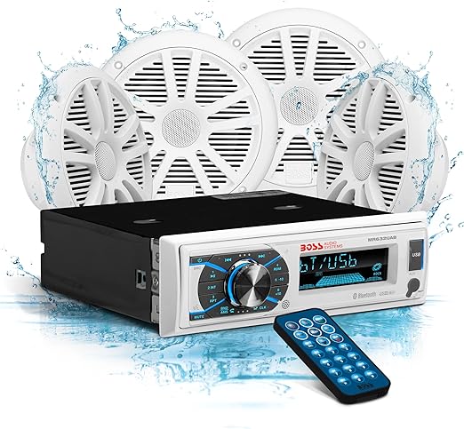 Amazon.com: BOSS Audio Systems MCK632WB.64 Marine Boat Stereo & 6.5 ...