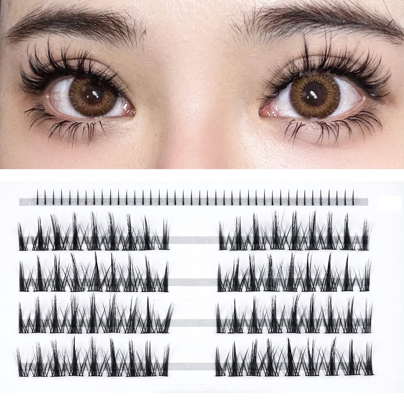 Amazon.com: LANKIZ Manga Lashes, 112pcs Lash Clusters, DIY Lash ...