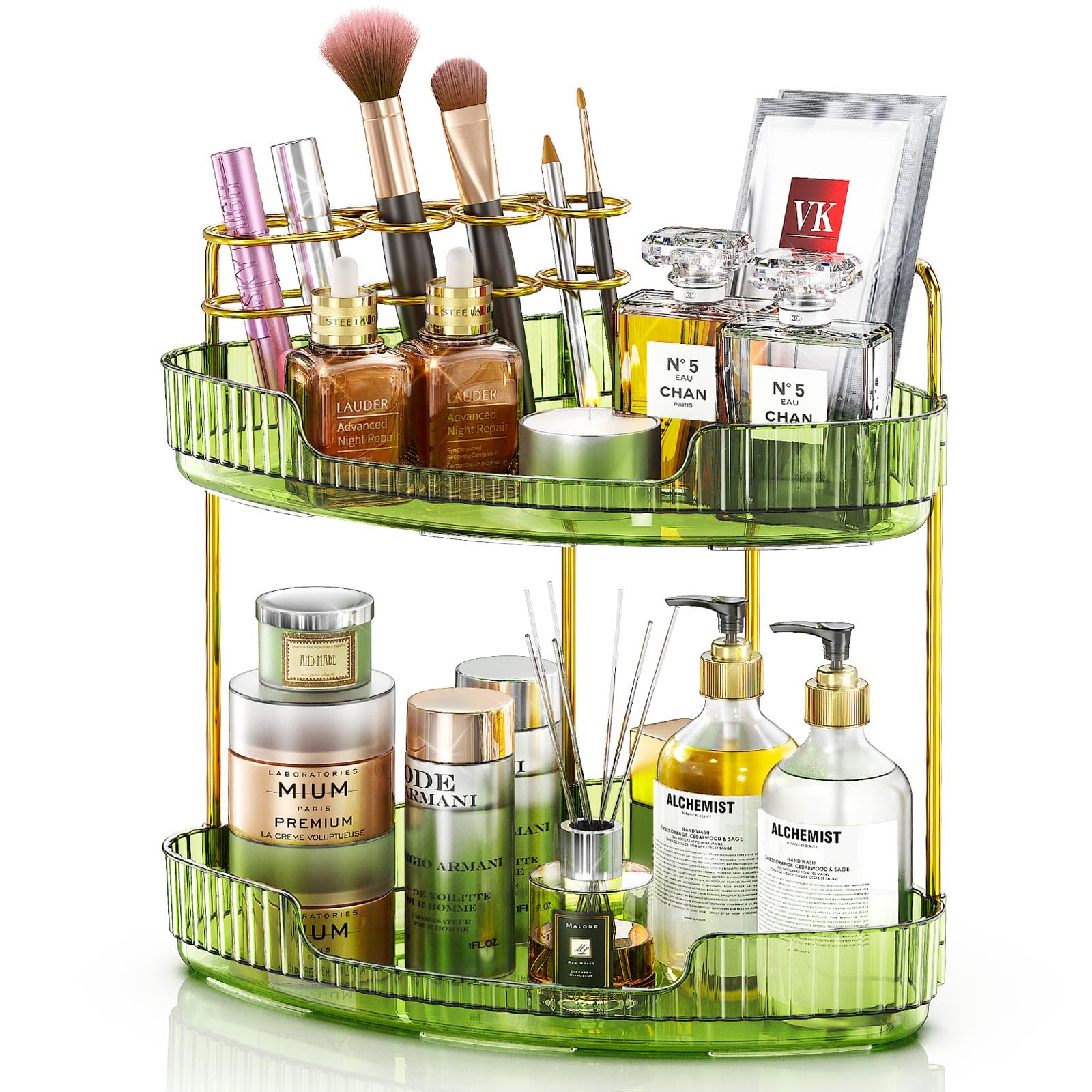 Amazon.com: EUHOME 2-Tier Corner Bathroom Counter Organizer Makeup ...