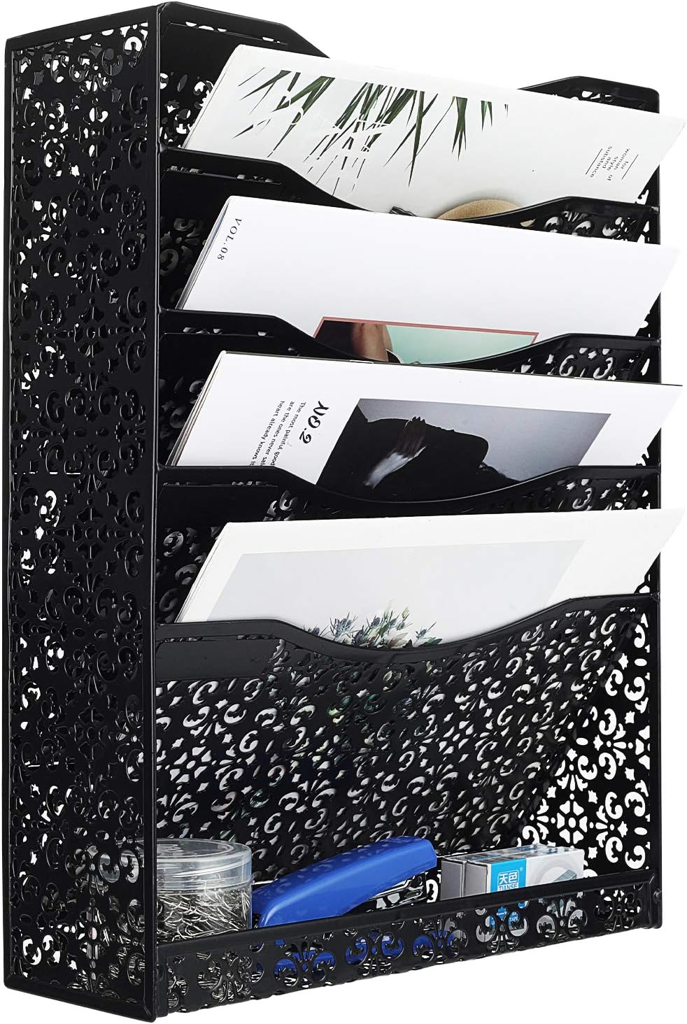 Amazon.com : EasyPAG 3 Pockets Hanging File Organizer Wall Folder ...