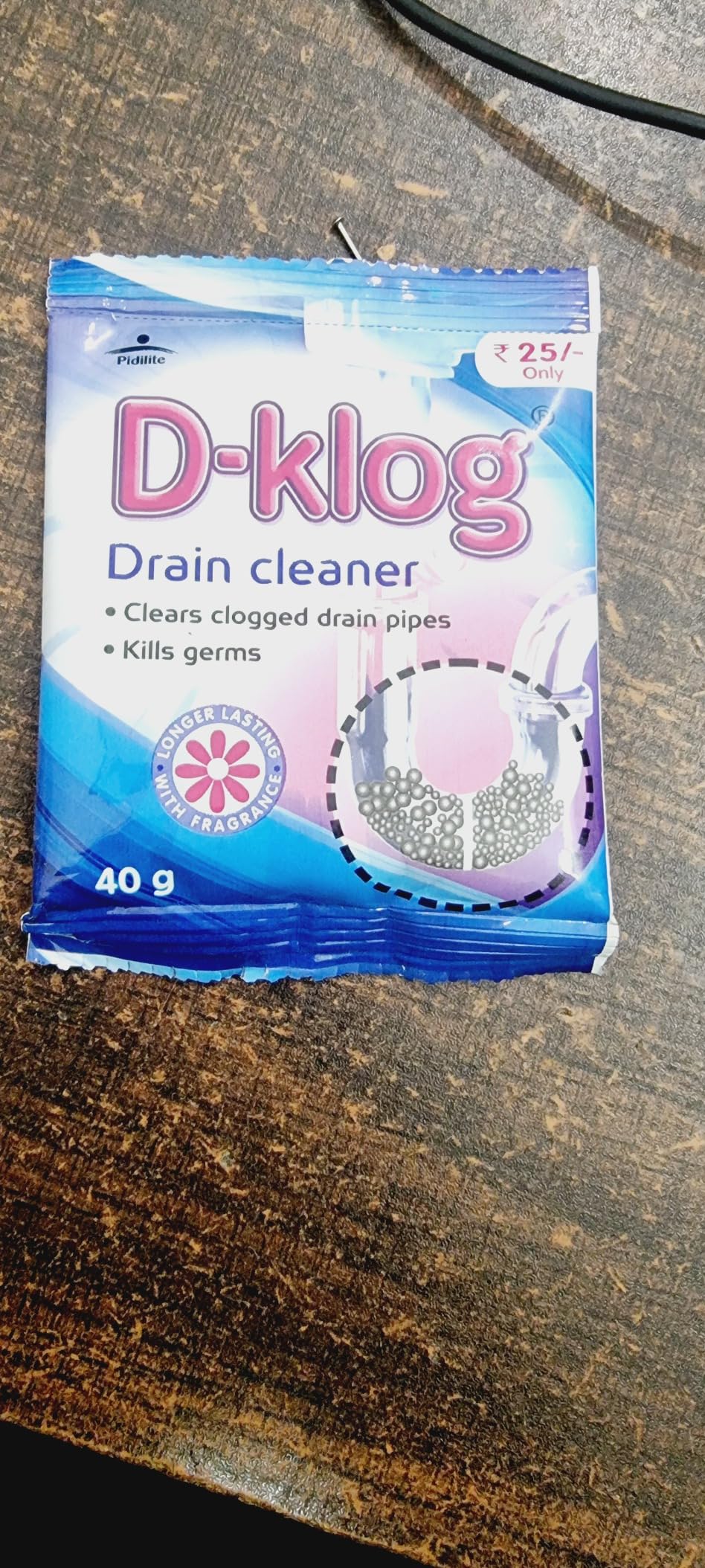 D-Klog Drain Cleaner Powder (40g x 5 Units), Removes Clogs, Blockages ...