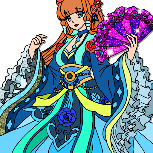 Anime Princess Color by Number - Grownups Paint + Glitter + Crayon ...