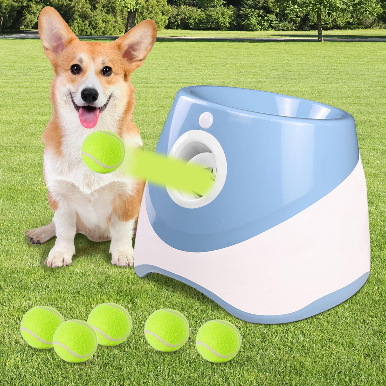 Polegas Automatic Dog Ball Launcher, Ball Thrower Dog Machine with 6 ...