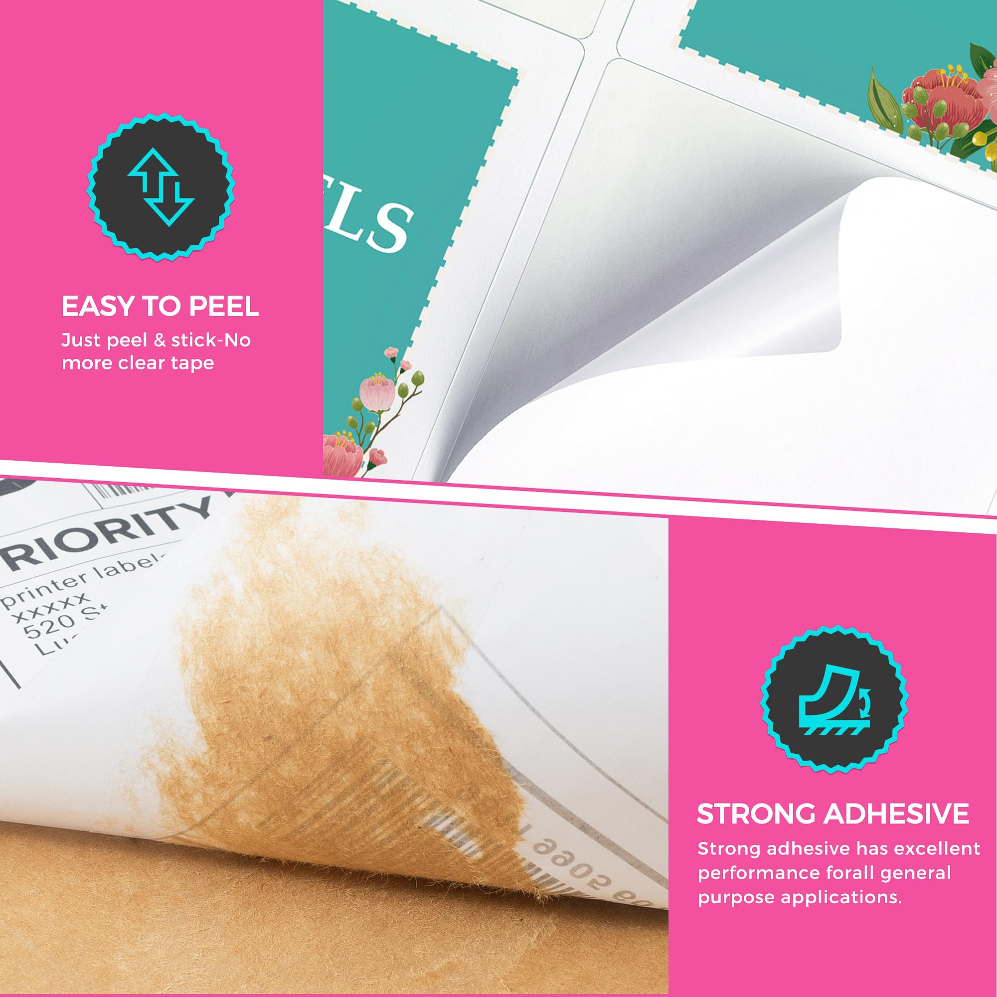 Snapklik.com : 800 Label Stickers For Printer 4" X 5" Mailing Labels ...