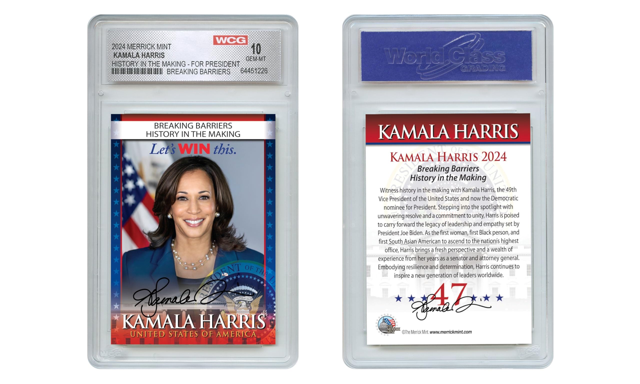 Amazon.com: Kamala Harris for 47th President 2024 Official Trading Card ...