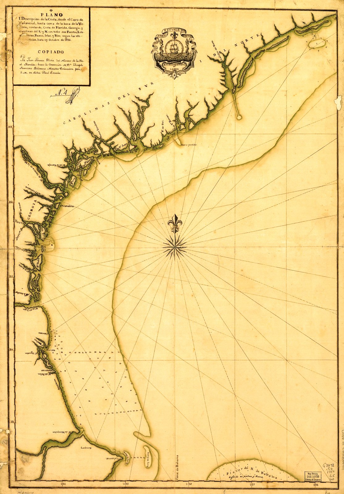 Historic 1756 Map Plano I Descripcion De La Costa Desde | Desertcart INDIA