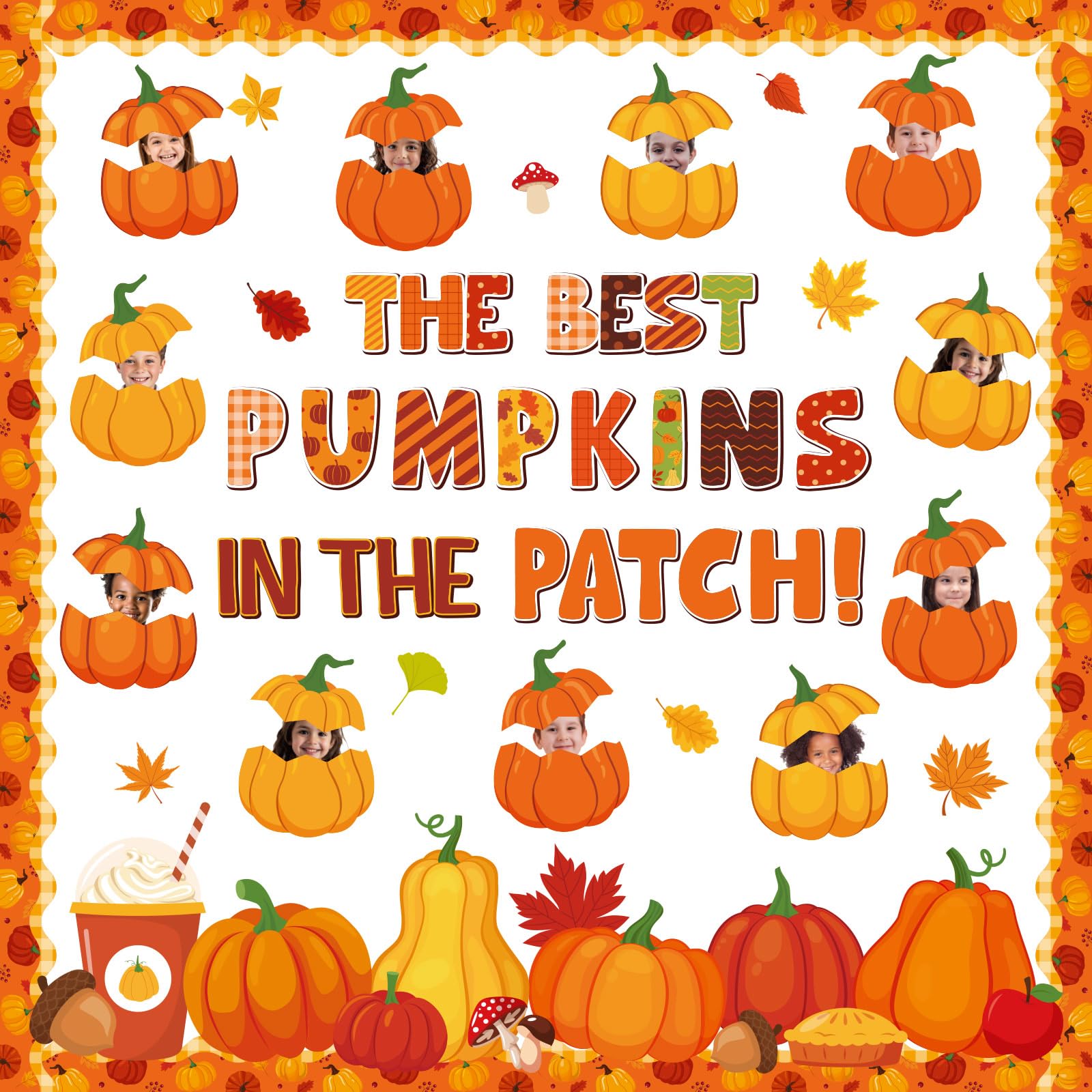 Snapklik.com : Fall Pumpkin Bulletin Board Classroom Decorations Autumn ...