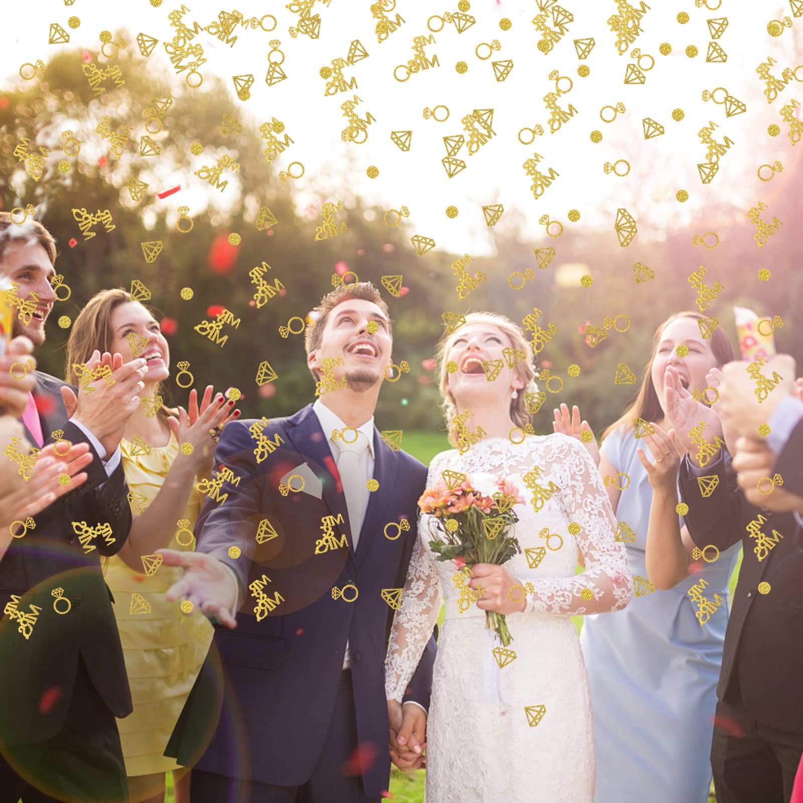 Confetti Wedding Party Table Amazon.com: 220 Pieces Gold Wedding Table