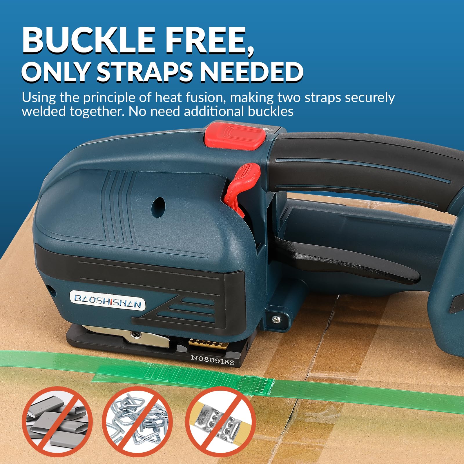 Snapklik.com : Electric Strapping Machine 4000mah Battery 400N-3200N Tensioner Automatic ...