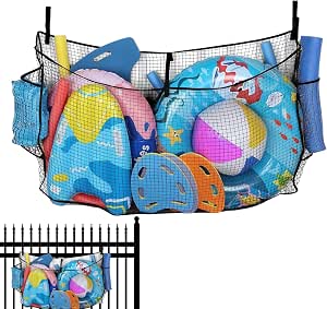 Pool Float Storage Net - Pool Toy Net Storage, Poolside Toy Holder Mesh ...