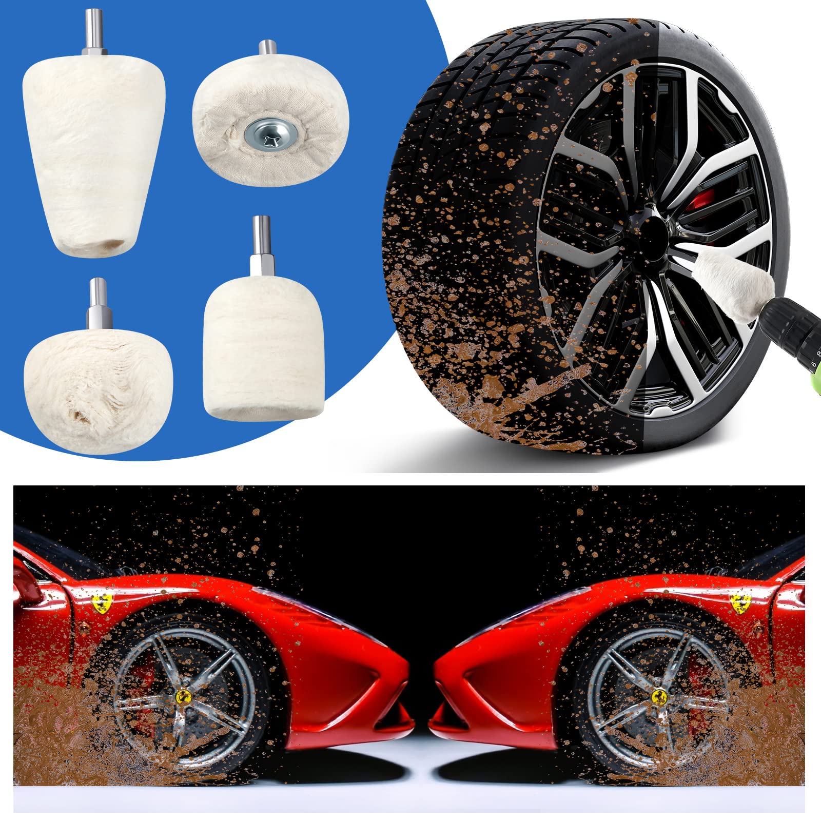 11 Pcs Airway Buffing Wheel Polishing Kit 8 Inch Polishing Wheel for ...