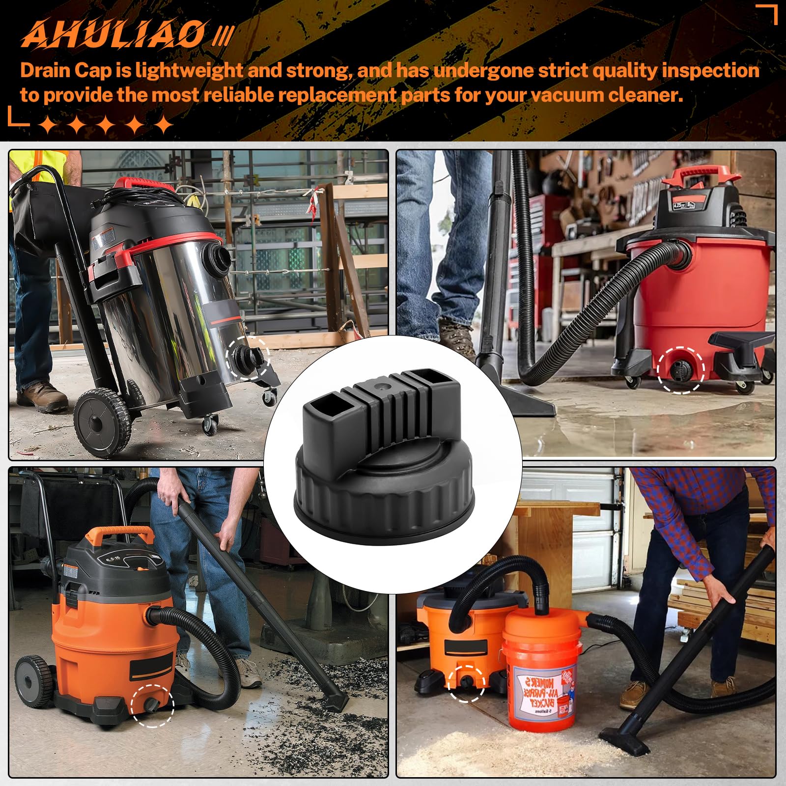 Snapklik.com : 47922 Drain Cap Wet/Dry Vacs, For Shop Vac Drain Cap ...