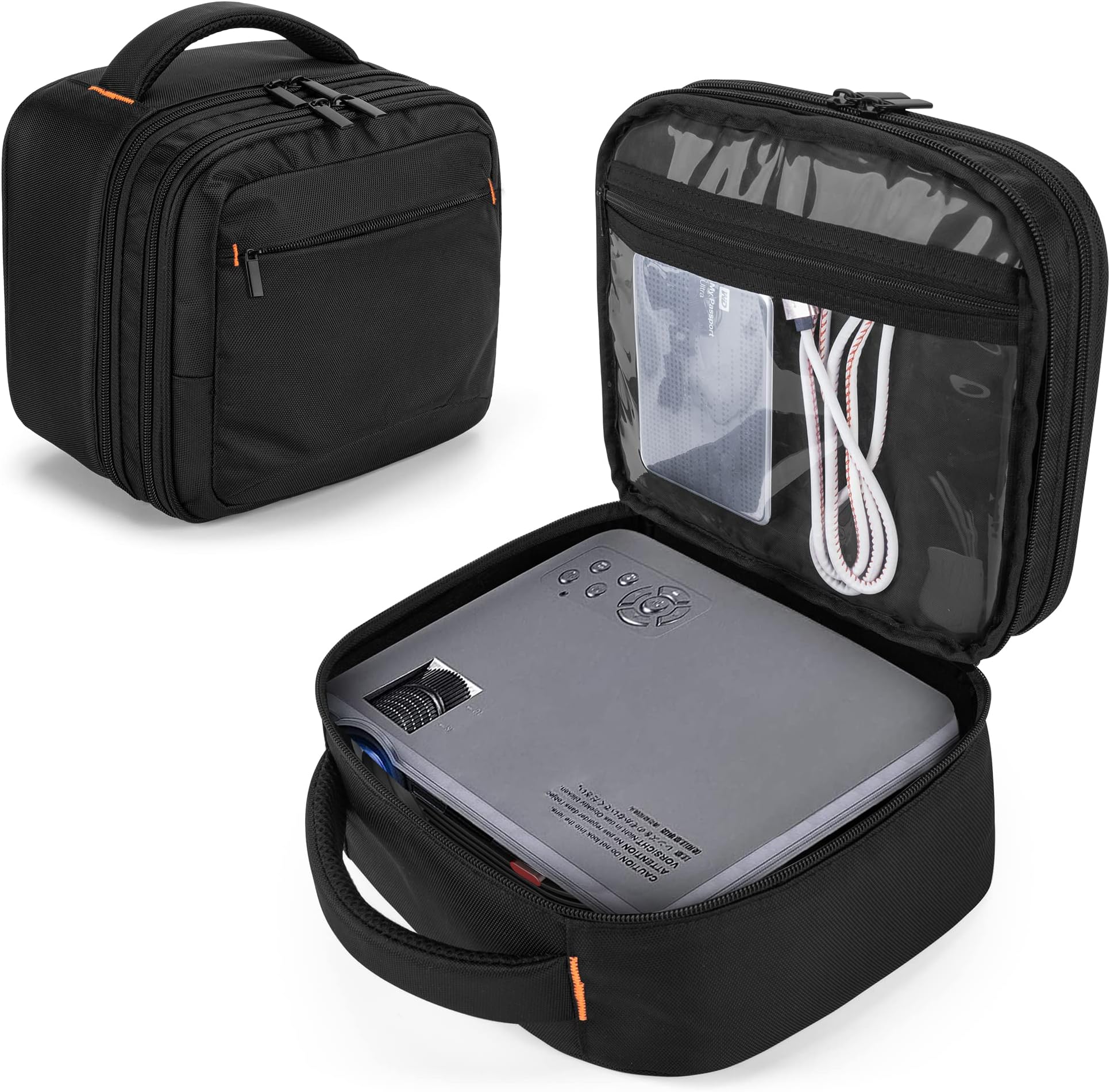 Amazon.com : CURMIO Double Layers Projector Case, Mini Projector ...