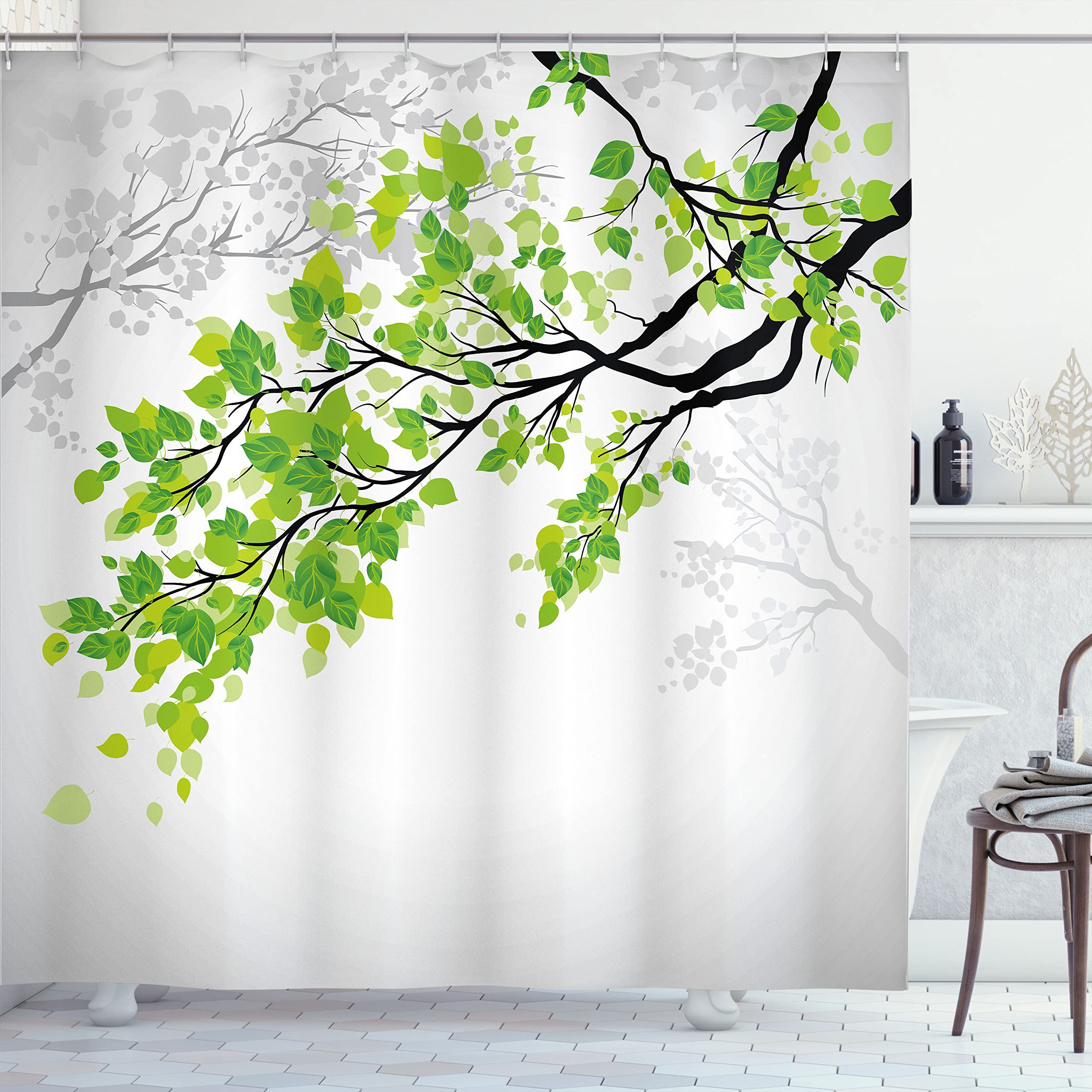 Graphic Tree Branches Leaves