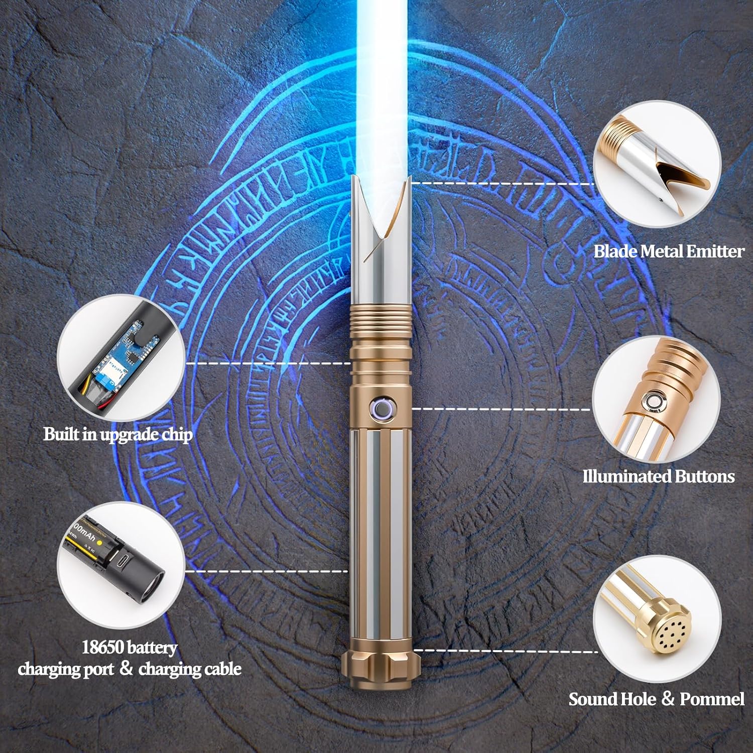 Sable de luz de duelo pesado para adultos, sables de luz de fuerza de ...