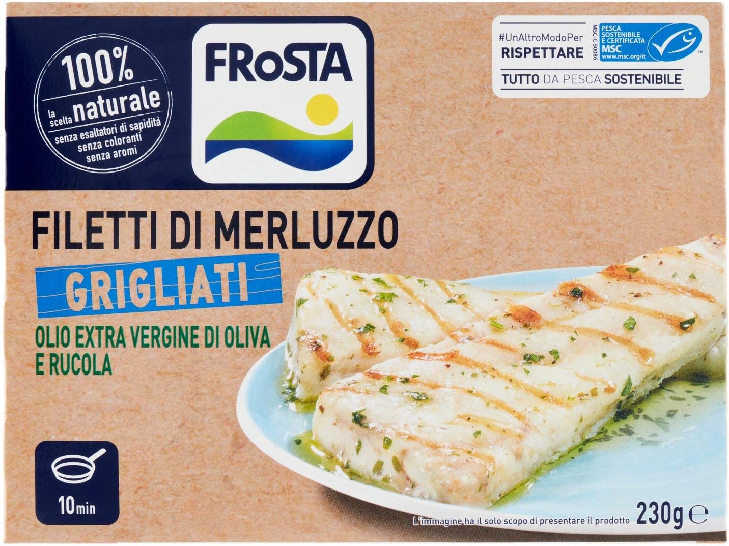 Frosta Filetti di Merluzzo Grigliati con Olio di Oliva, 230g (Surgelato ...