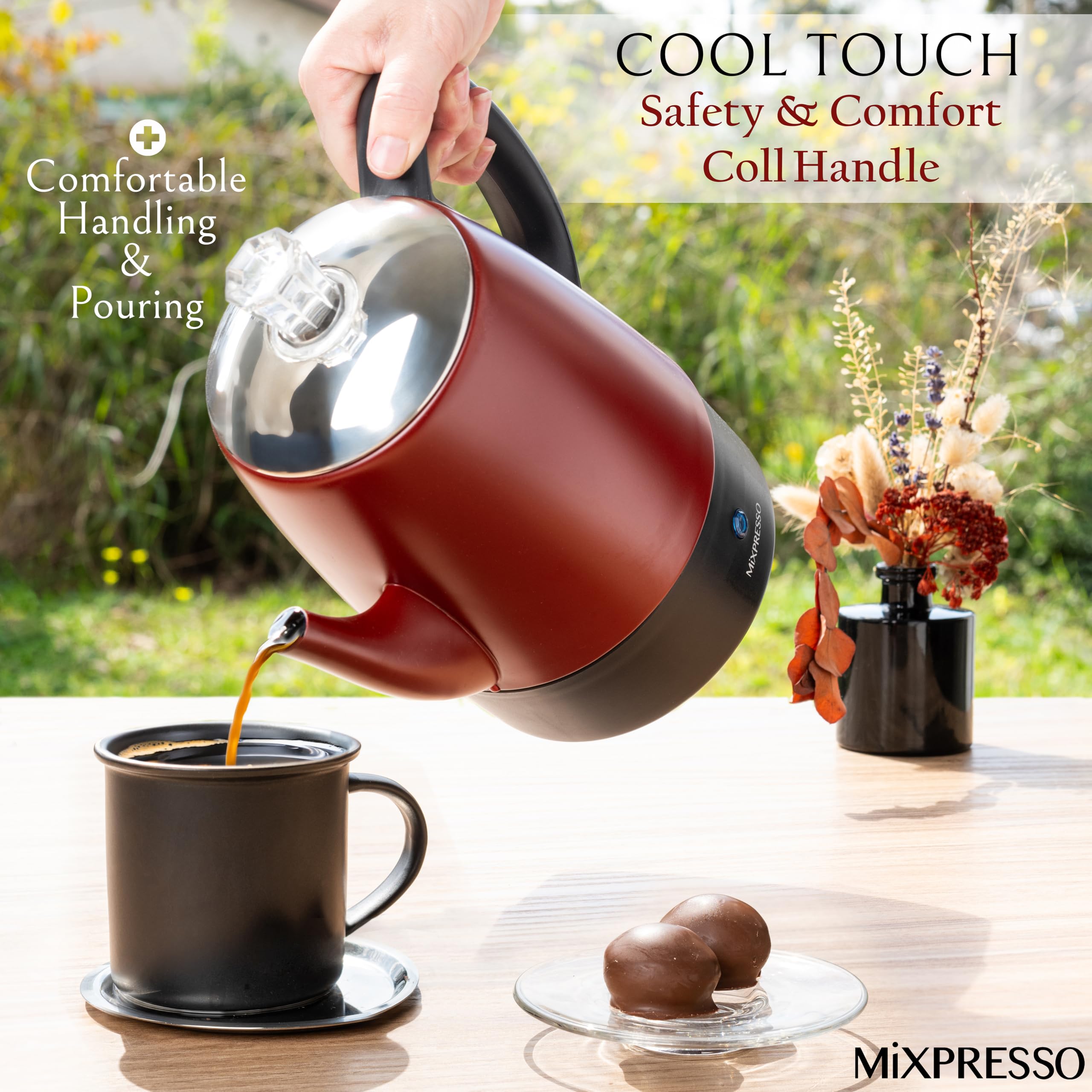 Snapklik.com : Mixpresso Red Small Percolator Coffee Pot Electric 4 Cup ...