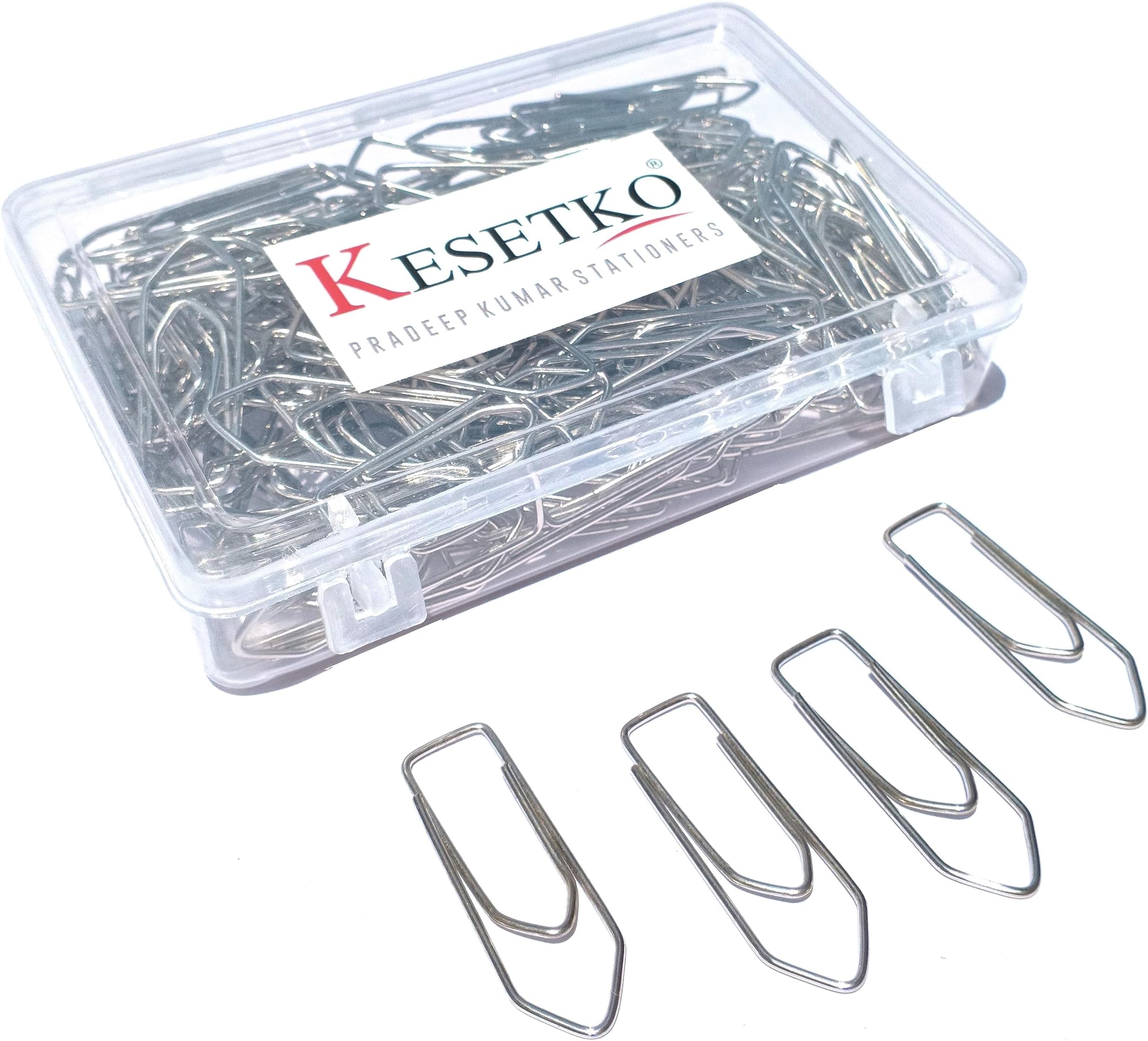 KESETKO Steel Paper Clips 35 MM, Gem Clip, Stainless Steel U Clip (100 ...