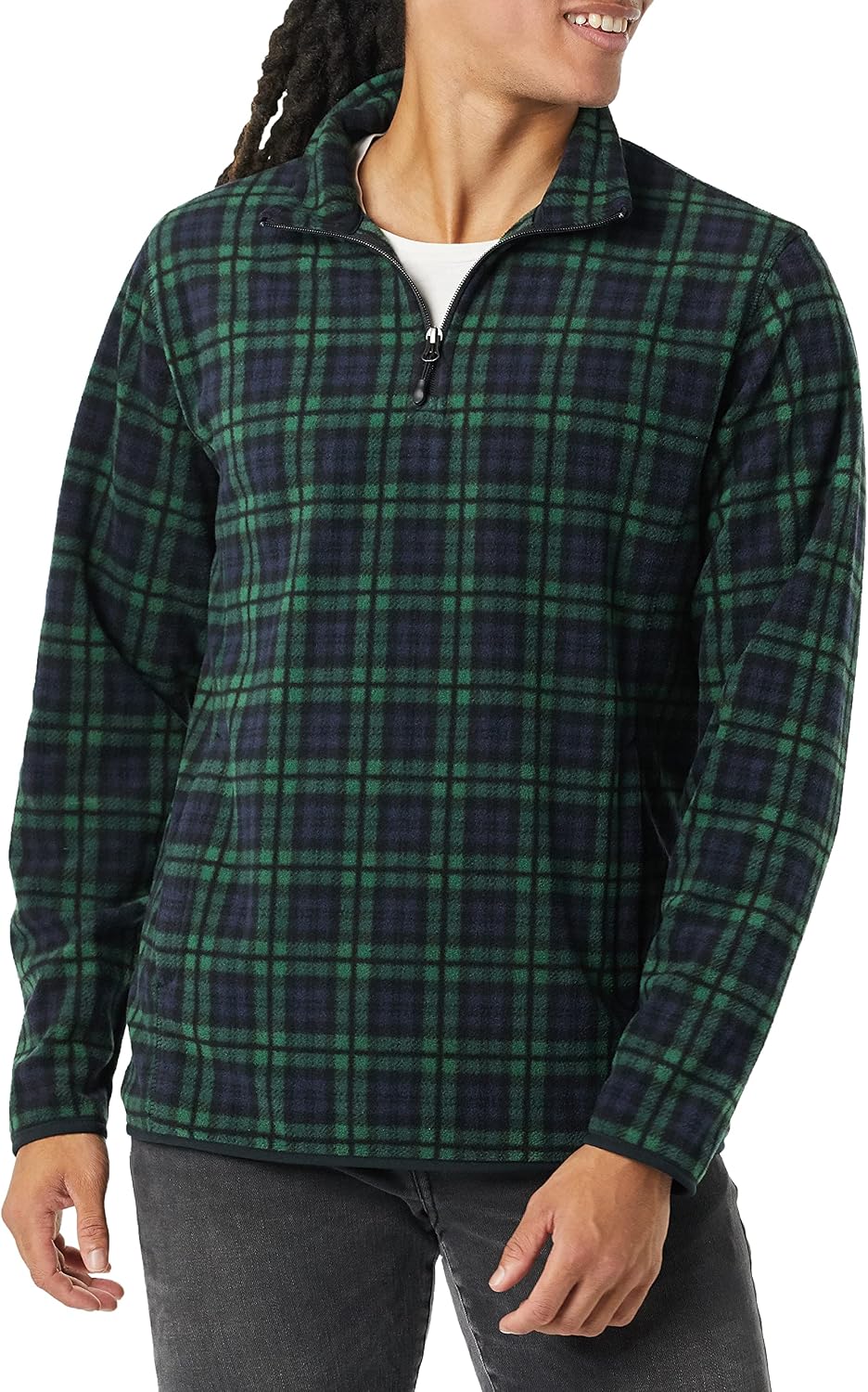 Amazon Essentials Men's Quarter-Zip Polar Fleece Jacket - Discontinued ...