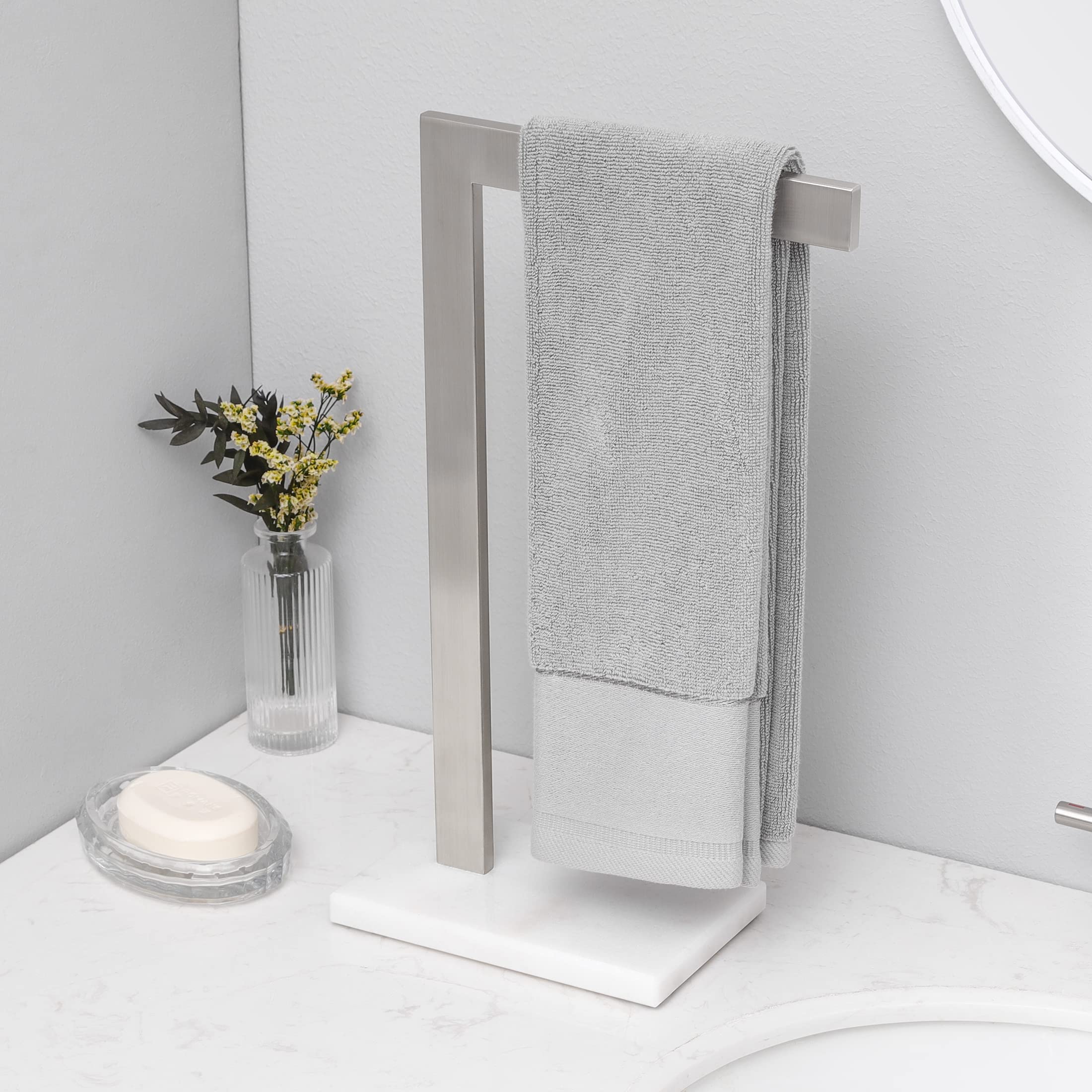 KES Towel Rack Countertop, Hand Towel Holder for Bathroom with Marble ...